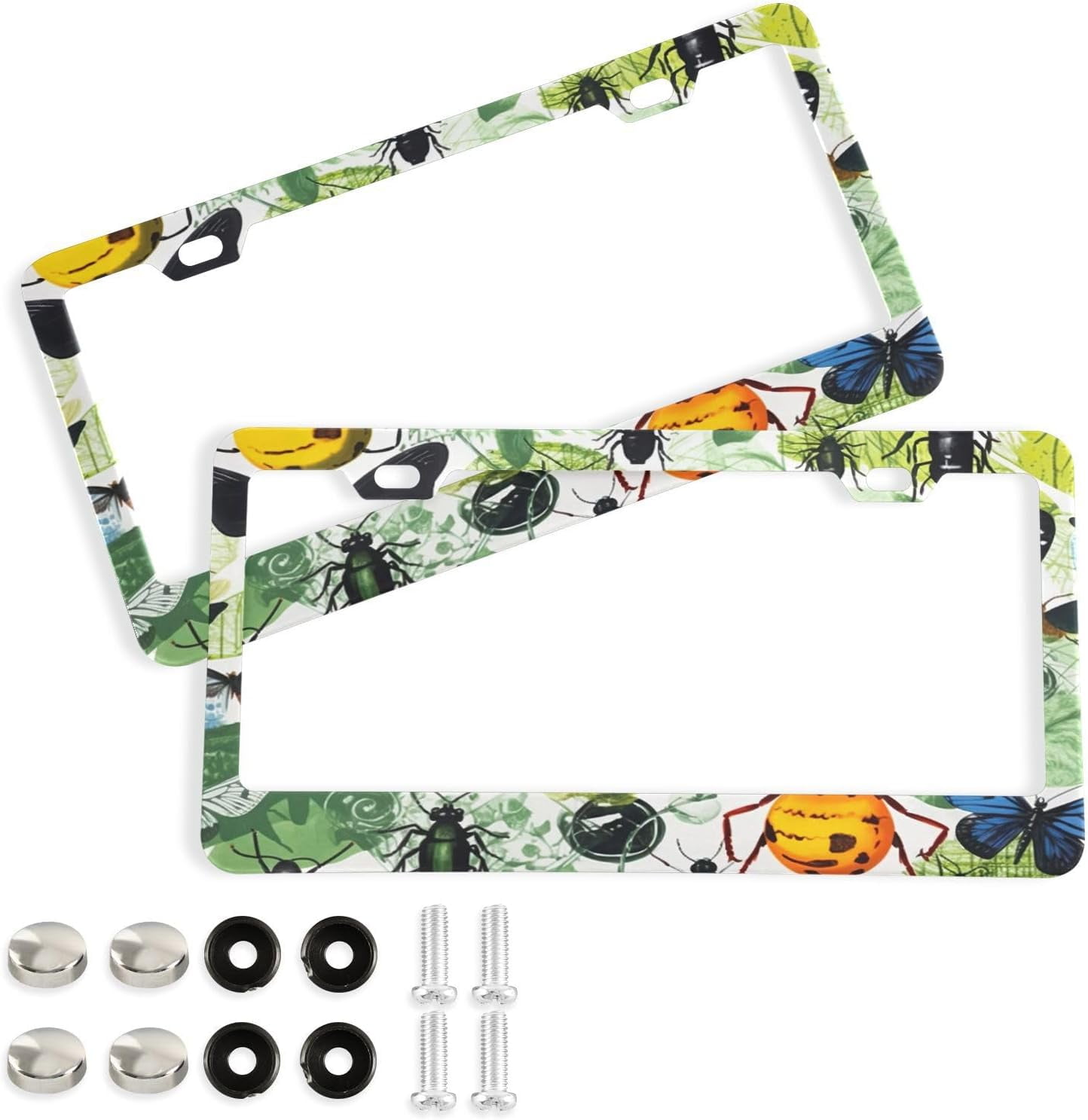 GZHJMY 2 Pcs License Plate Frame Wildlife License Plate Cover Universal ...