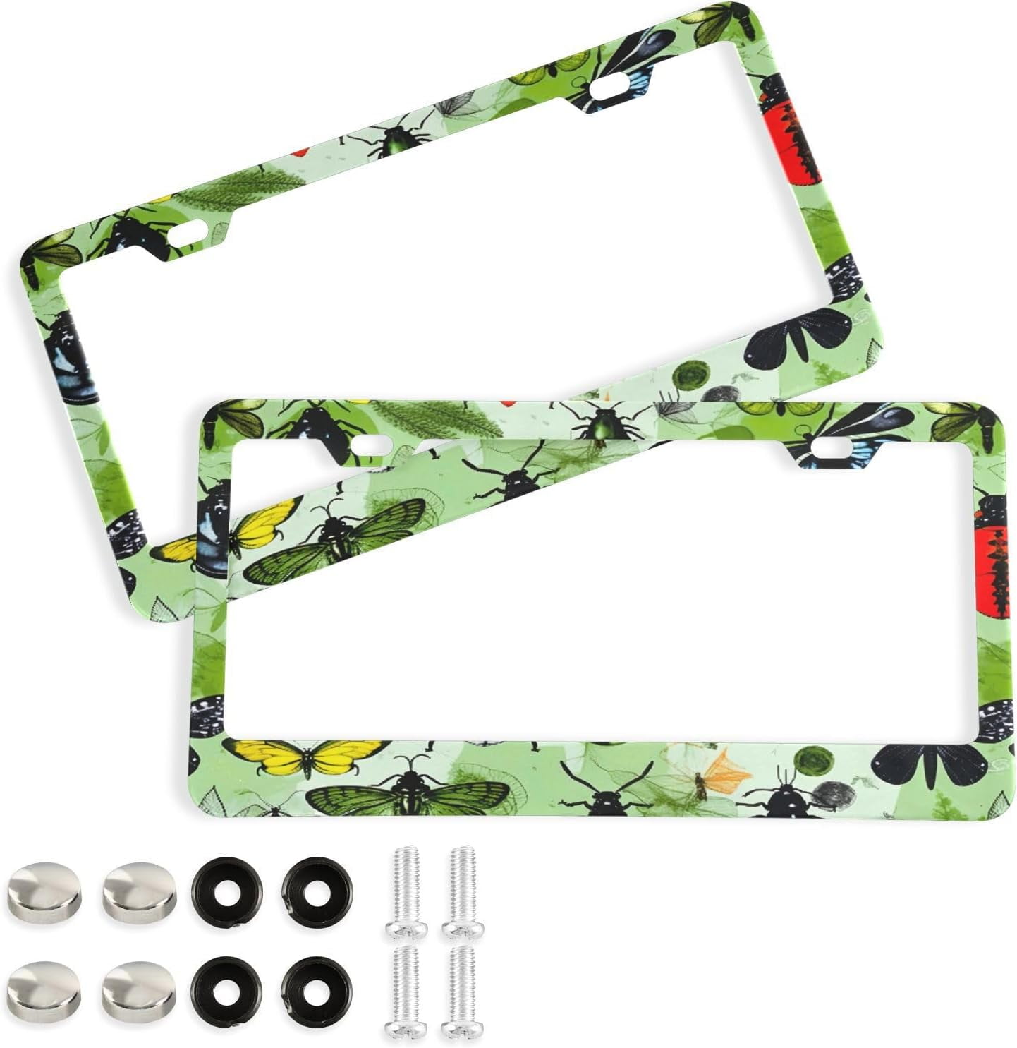 GZHJMY 2 Pcs License Plate Frame Wildlife License Plate Cover Universal ...