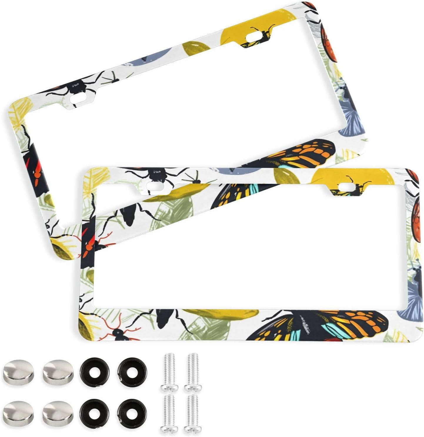 GZHJMY 2 Pcs License Plate Frame Wildlife License Plate Cover Universal ...