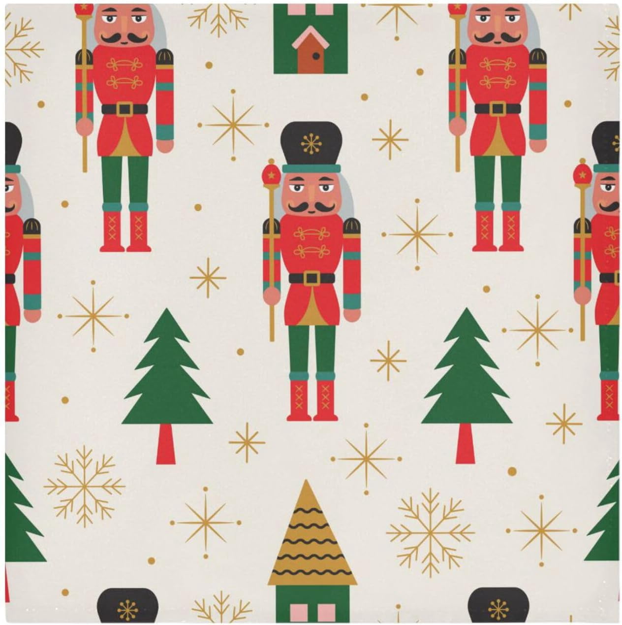 GZHJMY 20 x 20 Inch Christmas Nutcracker Cloth Napkins Washable Soft ...