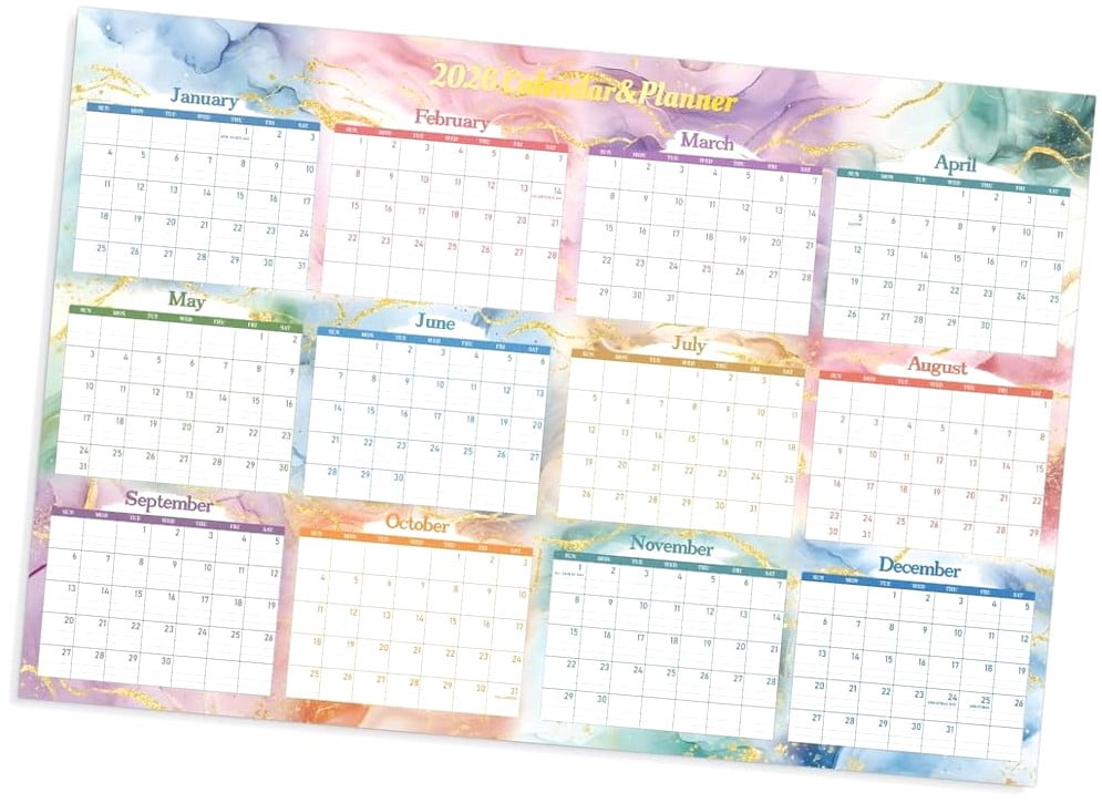 GZHJMY 2026 Calendar Wall Calendar Stickers, January-December Calendar ...