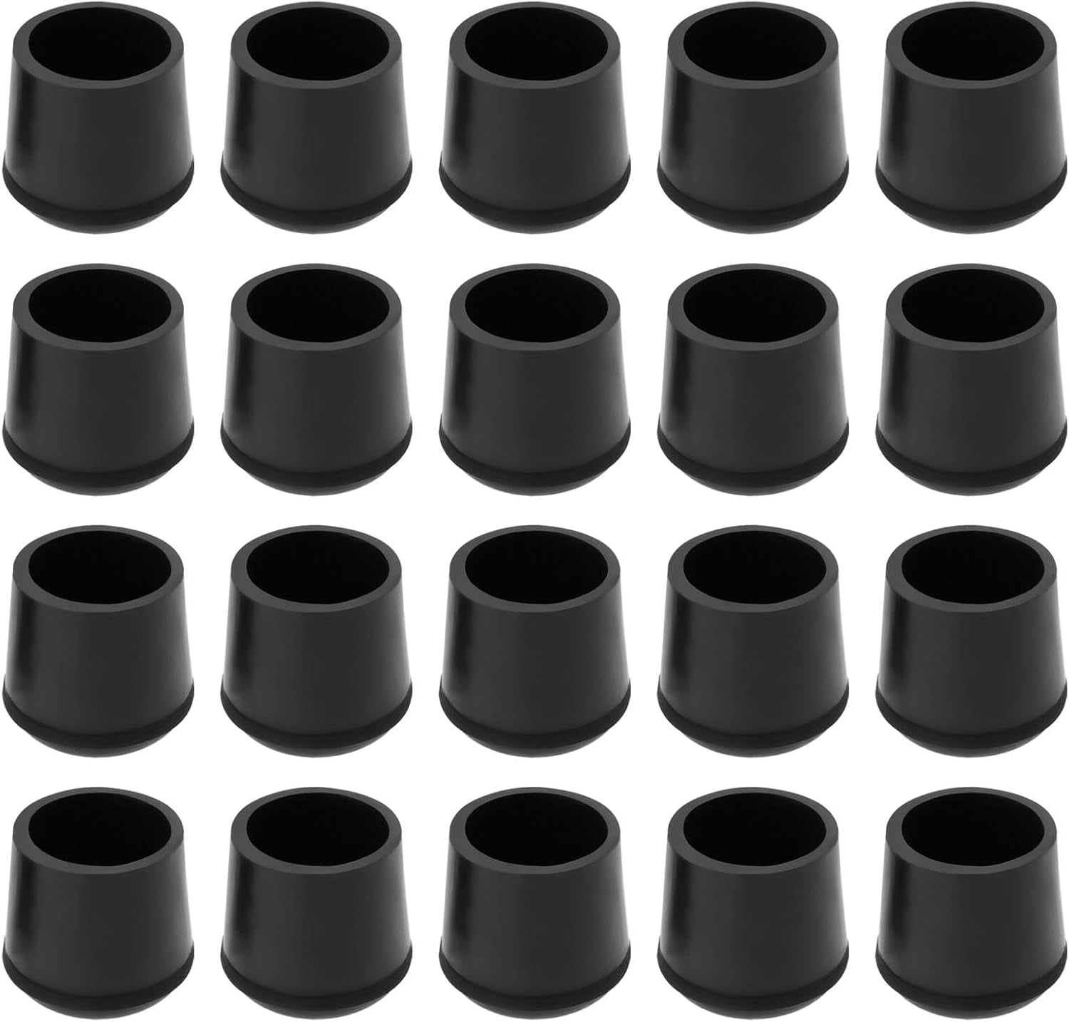 GZHJMY 20pcs 25mm Chair Leg Tips Caps Black Rubber Furniture Table Feet ...