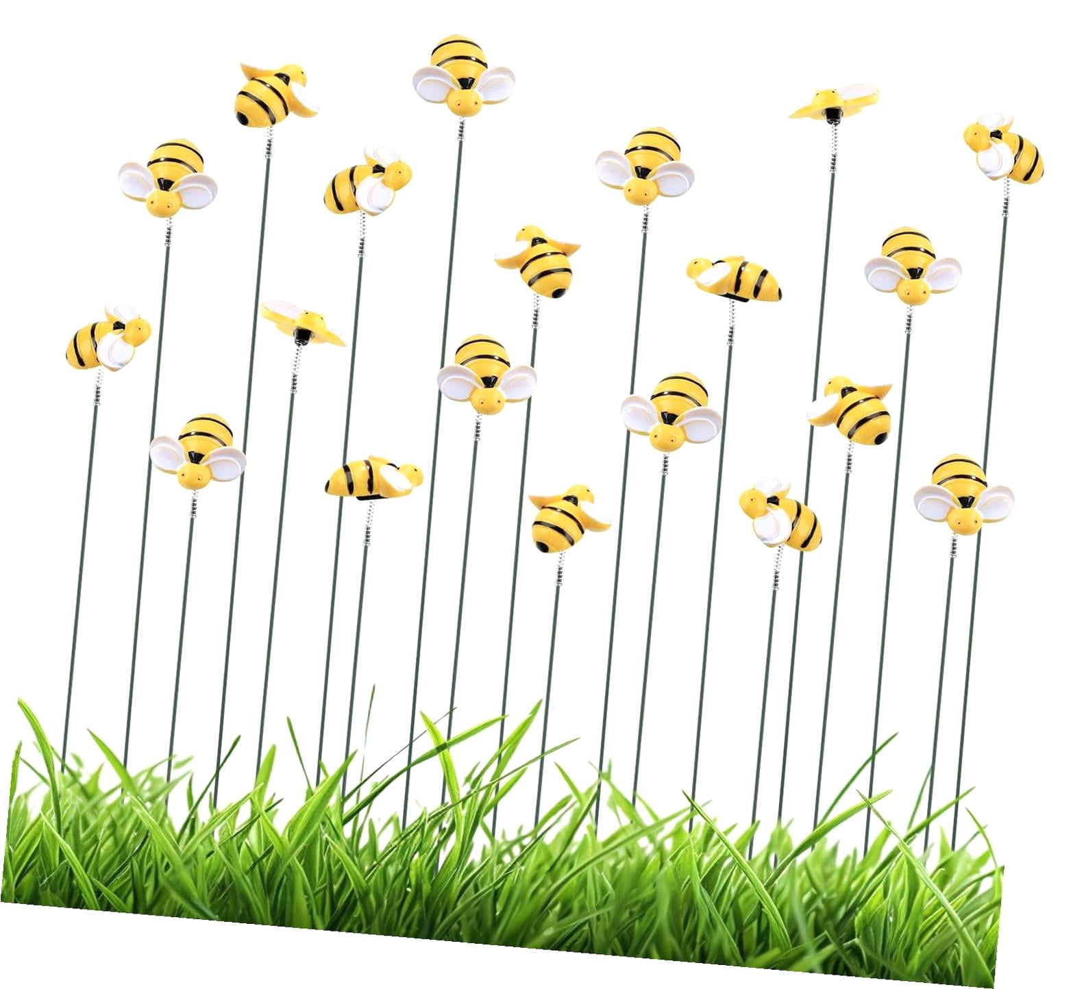 GZHJMY 20pcs Bee Garden Stakes Decor, Resin Bee Yard Stakes Garden ...