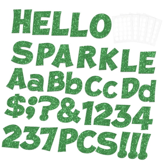 GZHJMY 237 Pcs Glitter Bulletin Letters, Numbers and Punctuation ...