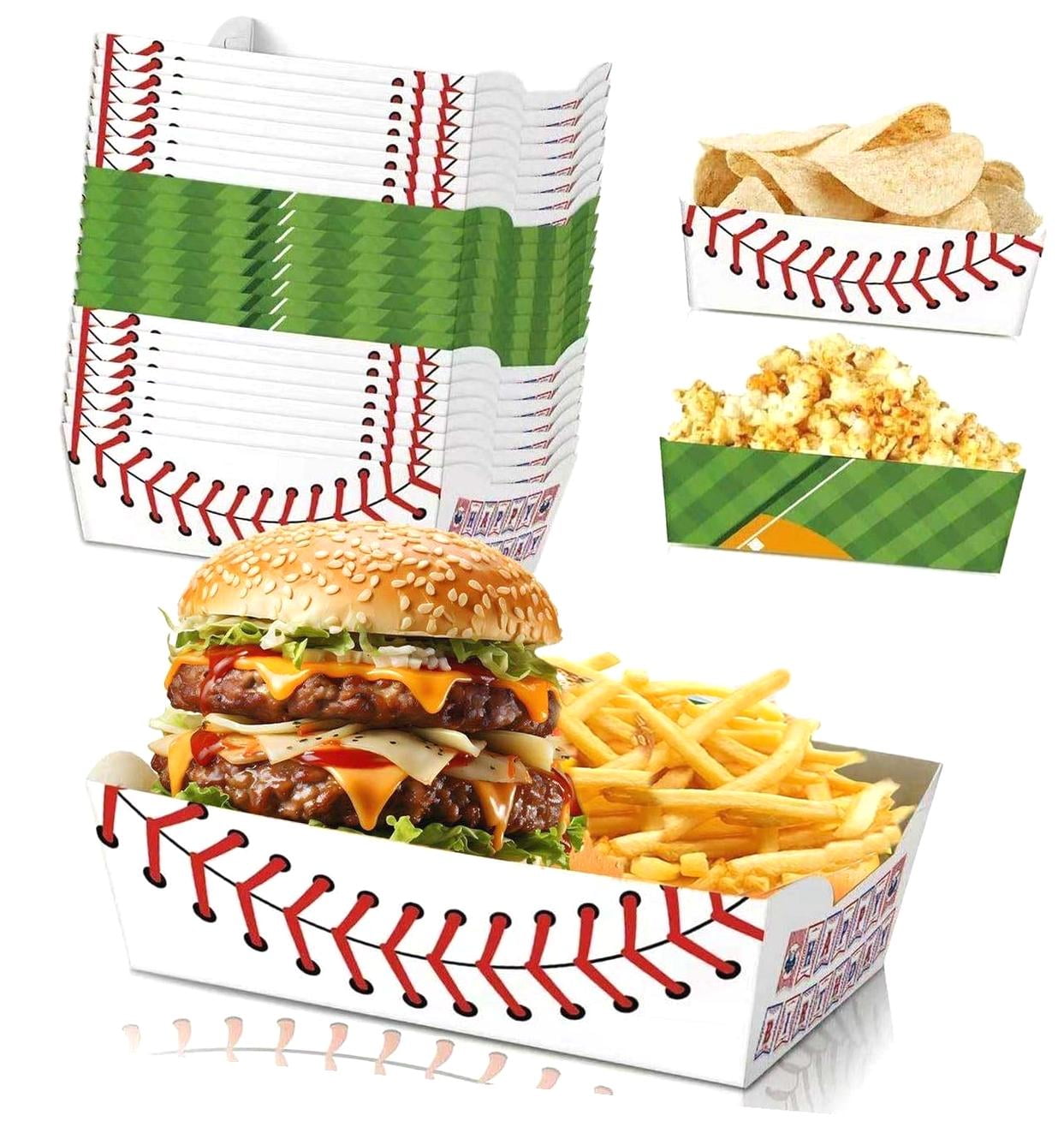 GZHJMY 24 Pcs Baseball BirthdayParty Decorations Baseball Paper Food ...