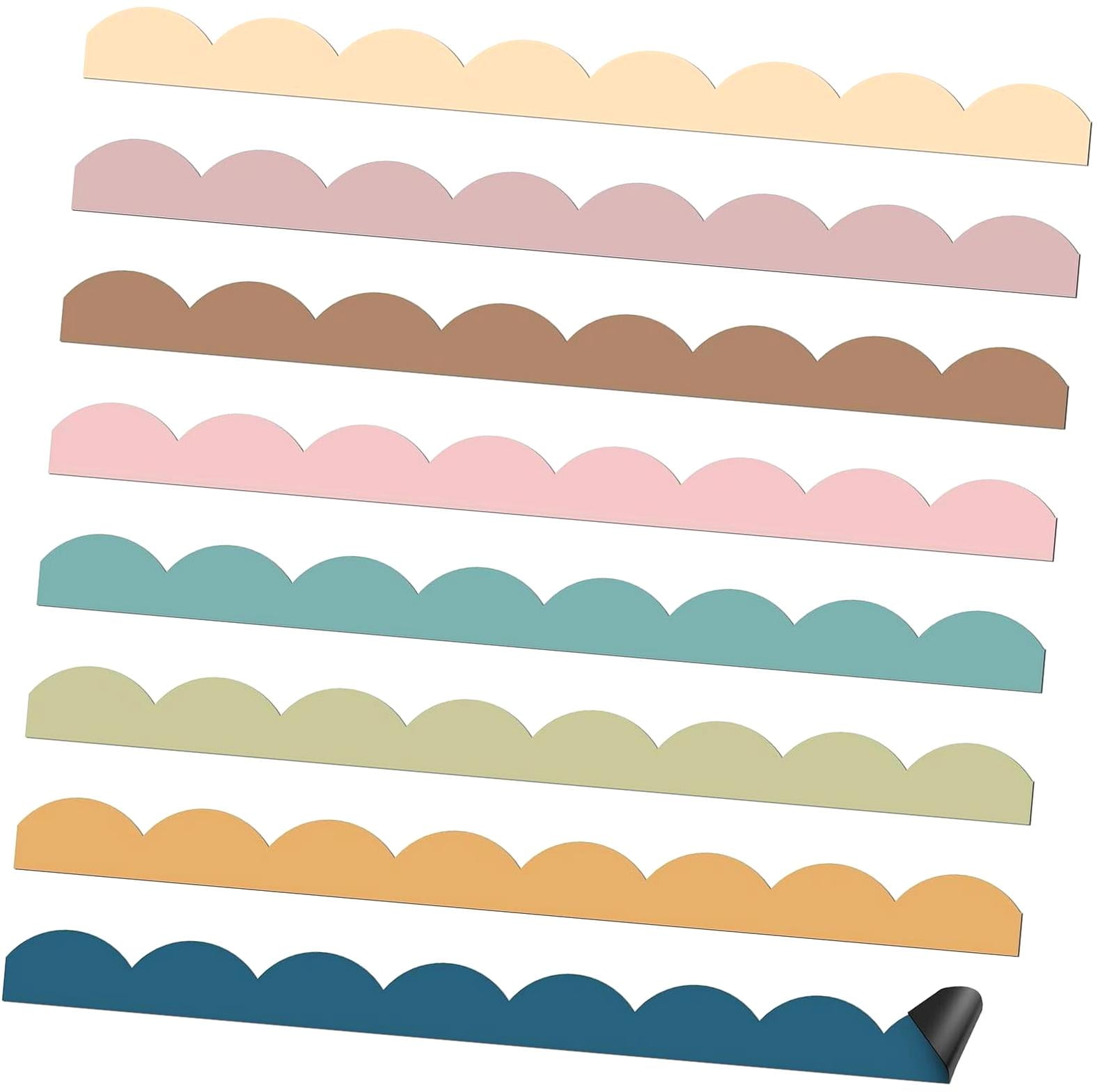 GZHJMY 24 Pieces Magnetic Bulletin Board Borders for Classroom, Vibrant ...