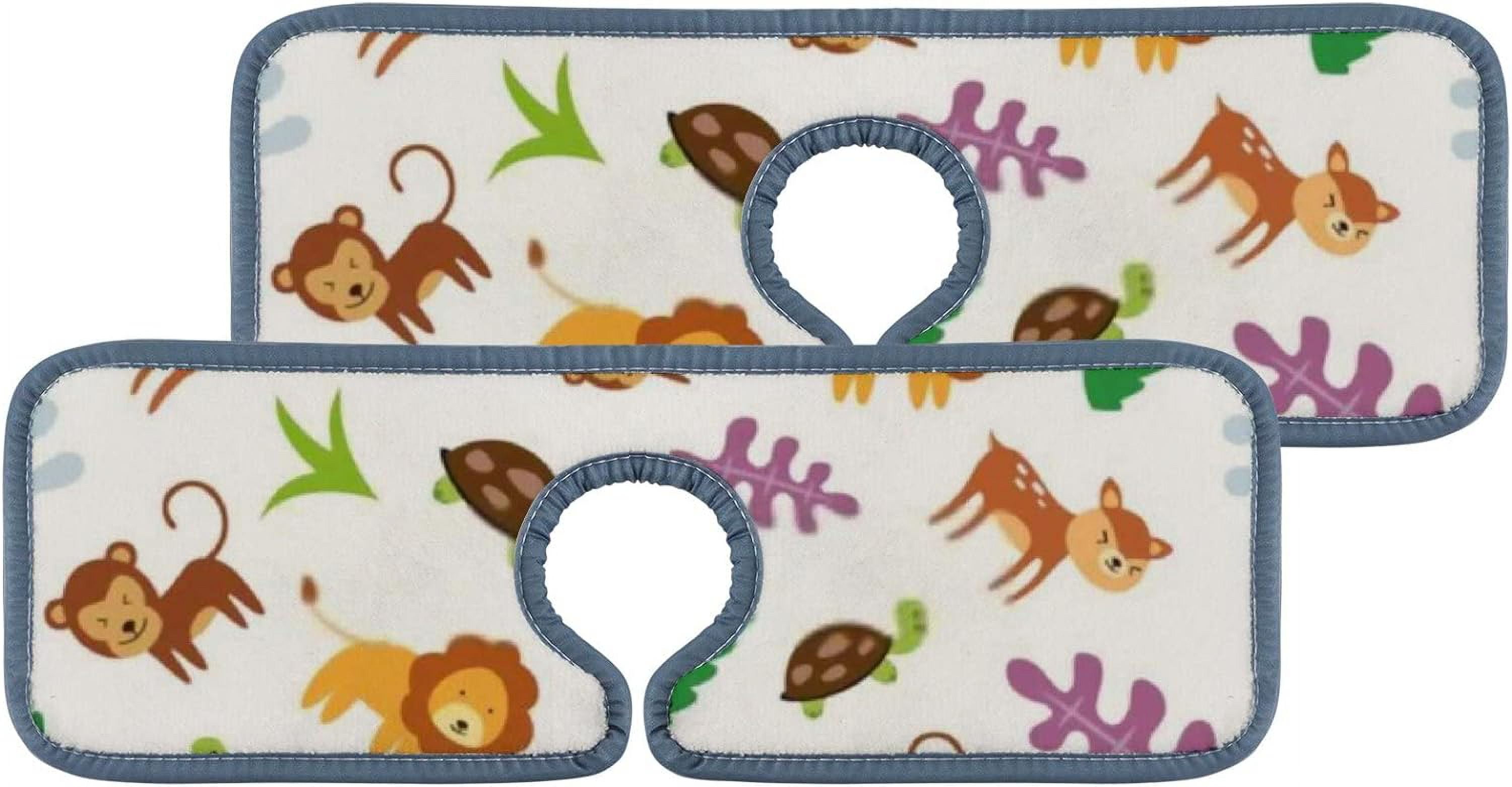 GZHJMY 2PCS Faucet Absorbent Mat, Cartoon Animals Lion Monkey Washable ...