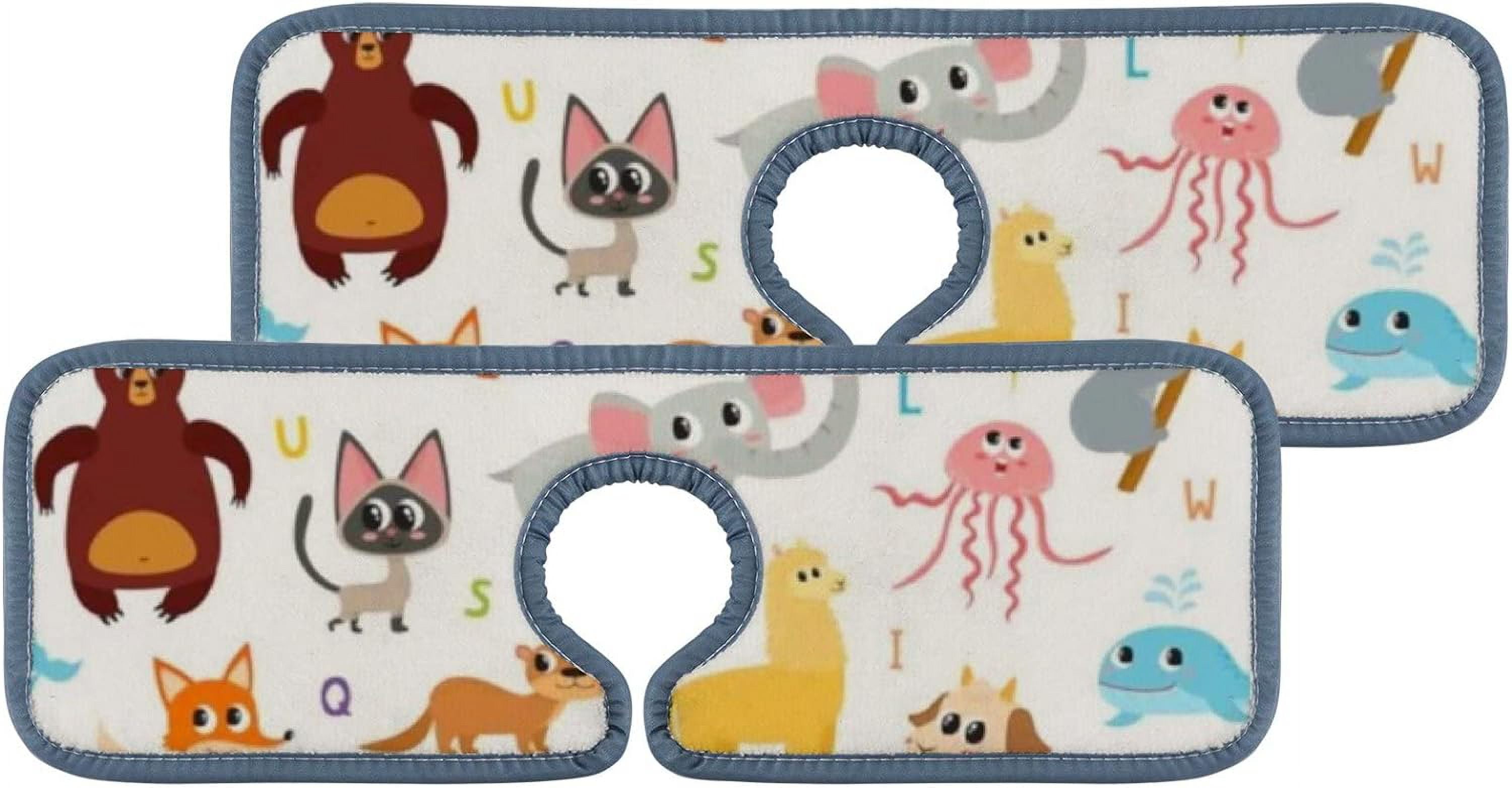GZHJMY 2PCS Faucet Absorbent Mat, Cute Cartoon Animals Alphabet ...