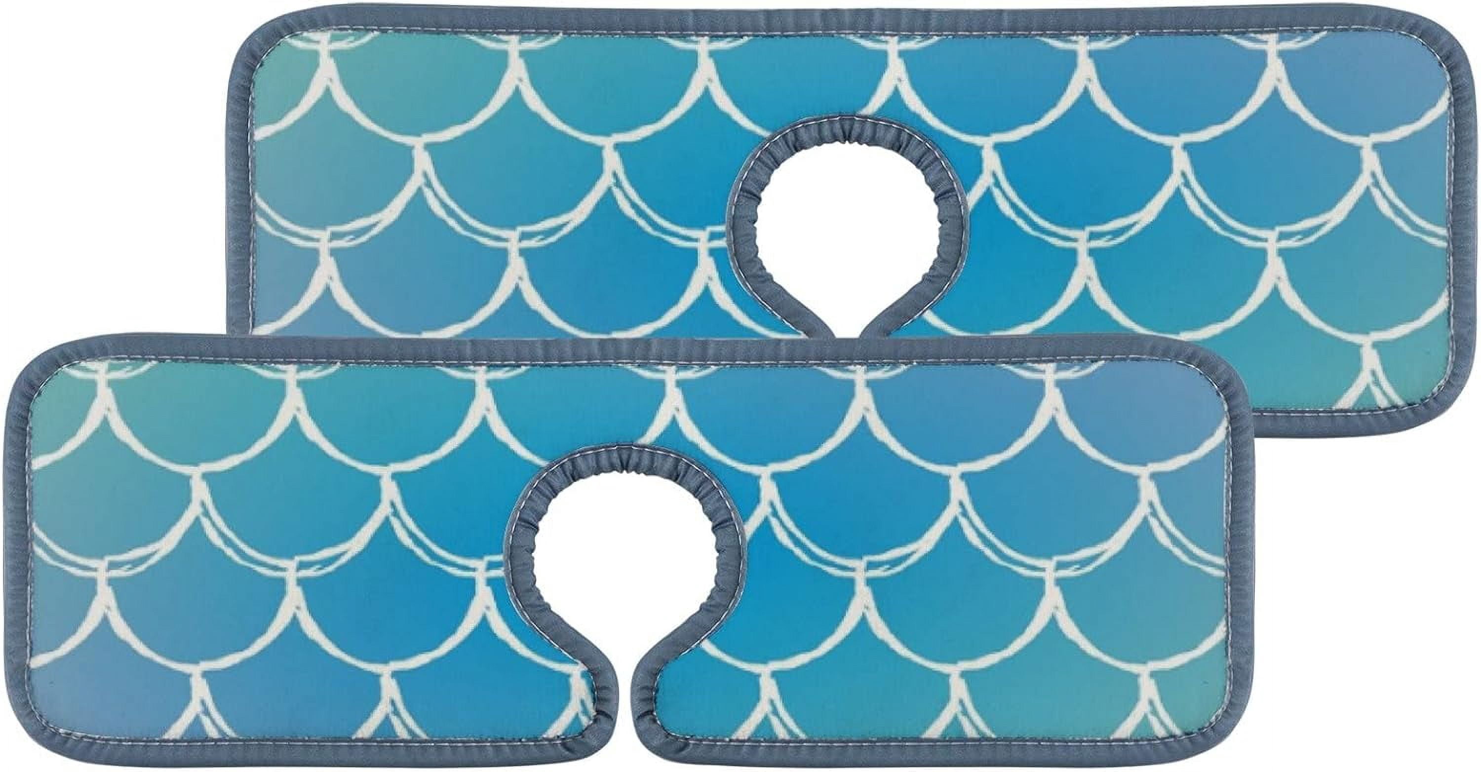 GZHJMY 2PCS Faucet Absorbent Mat, Fairy Tale Color Mermaid Tai Washable ...