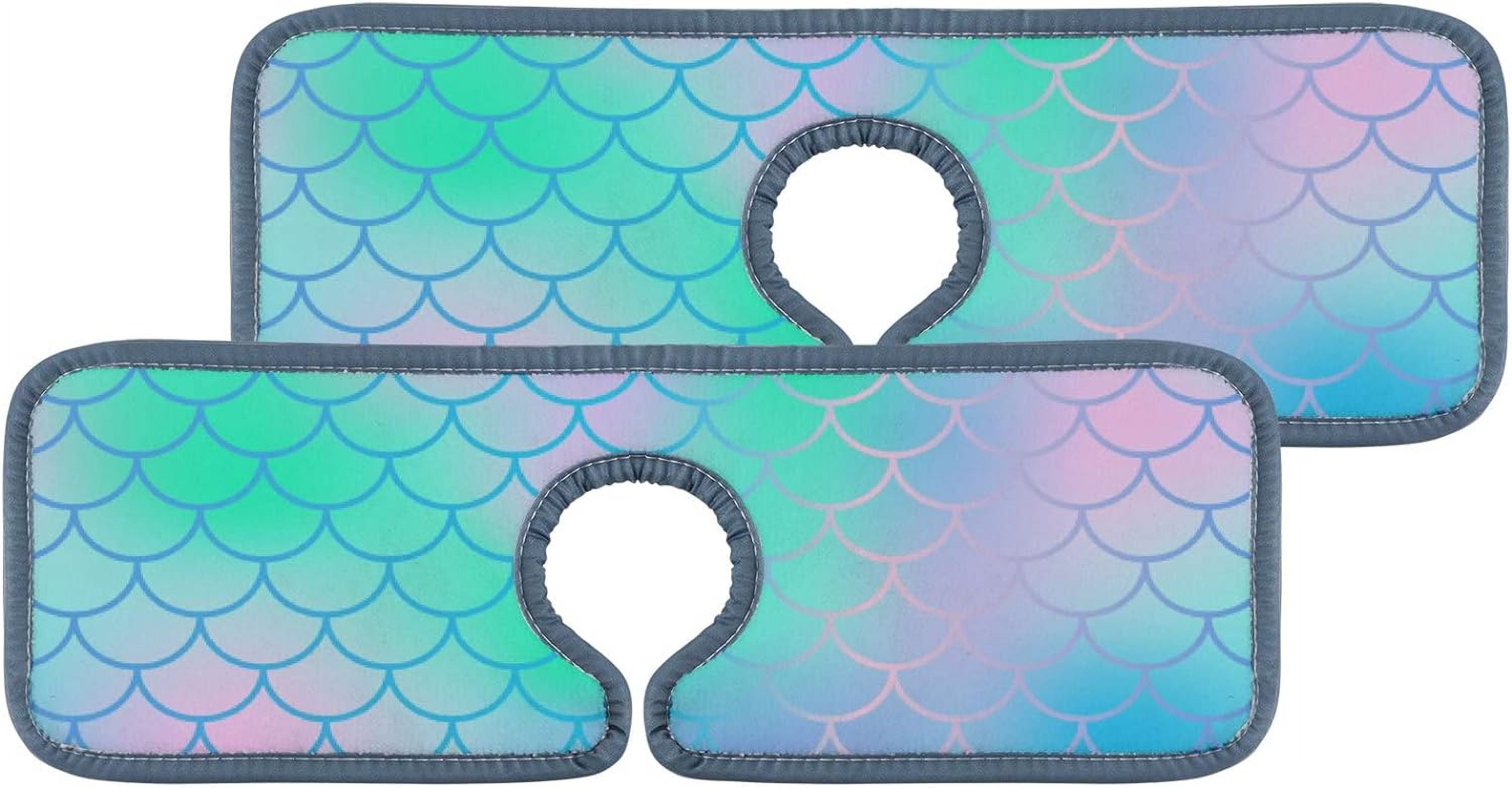GZHJMY 2PCS Faucet Absorbent Mat, Fantasy Rainbow Mermaid Scale ...