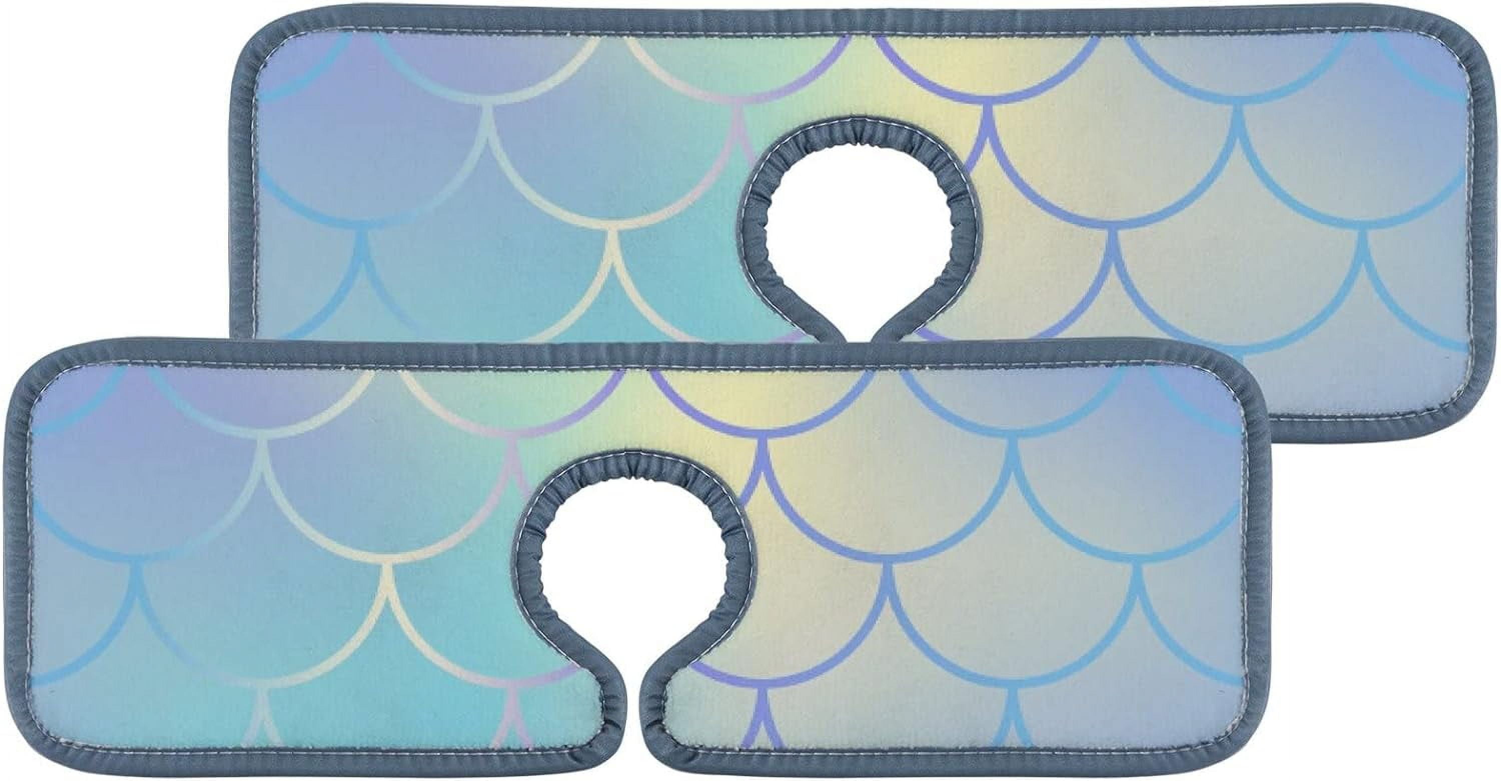 GZHJMY 2PCS Faucet Absorbent Mat, Magic Mermaid Tail Washable Sink ...