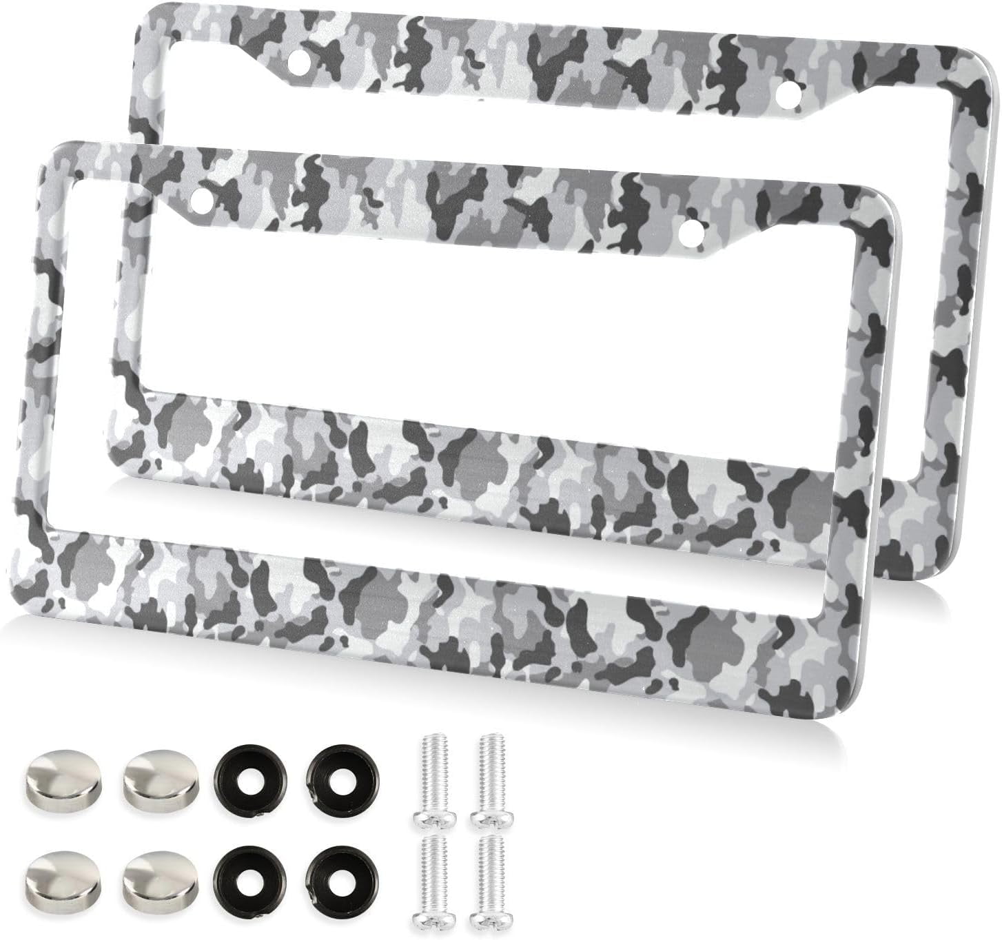 GZHJMY 2pcs Military Camouflage License Plate Frame for Car Decorative ...
