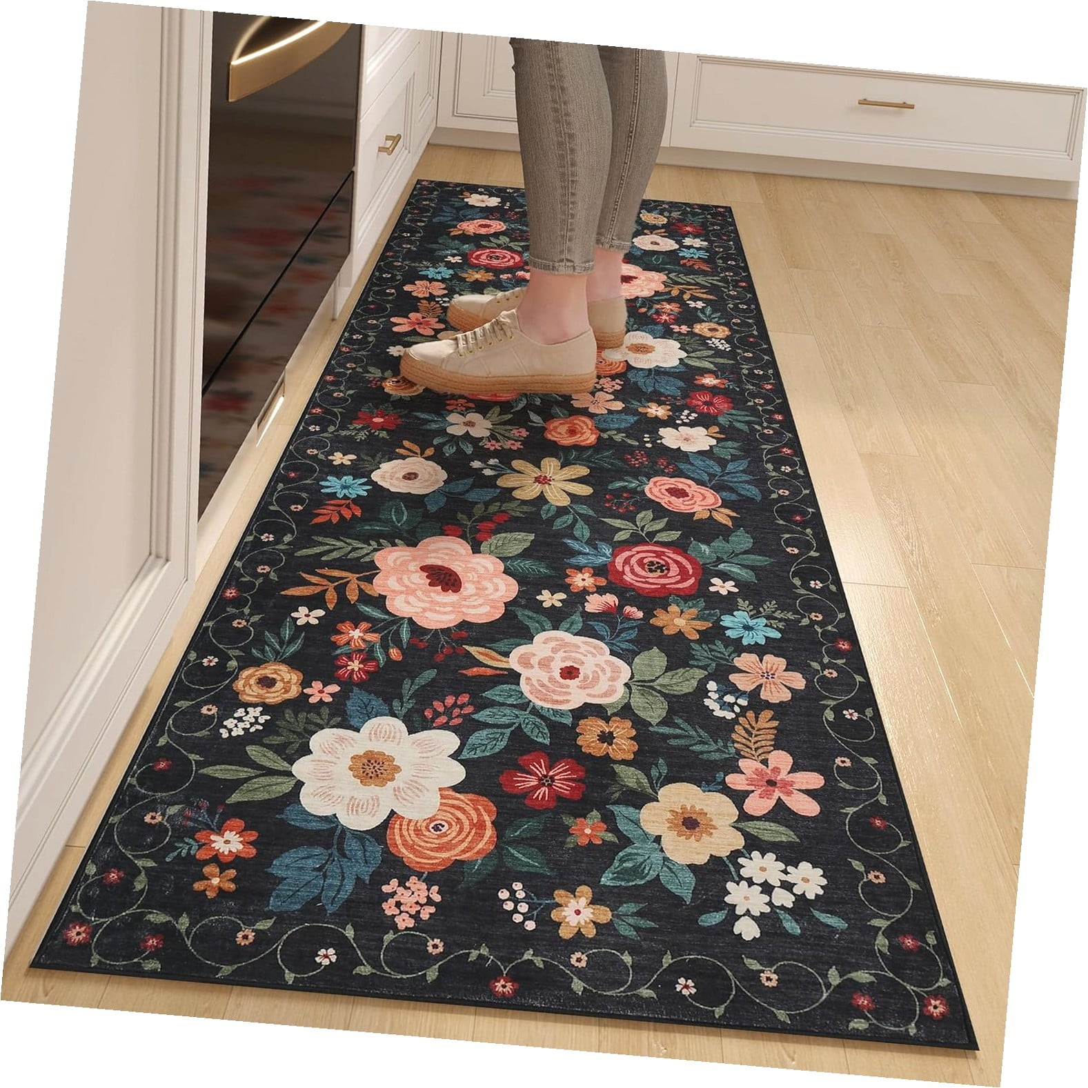 GZHJMY 2x3 Rugs for Entryway, Floral Indoor Washable Door Mat, Small ...