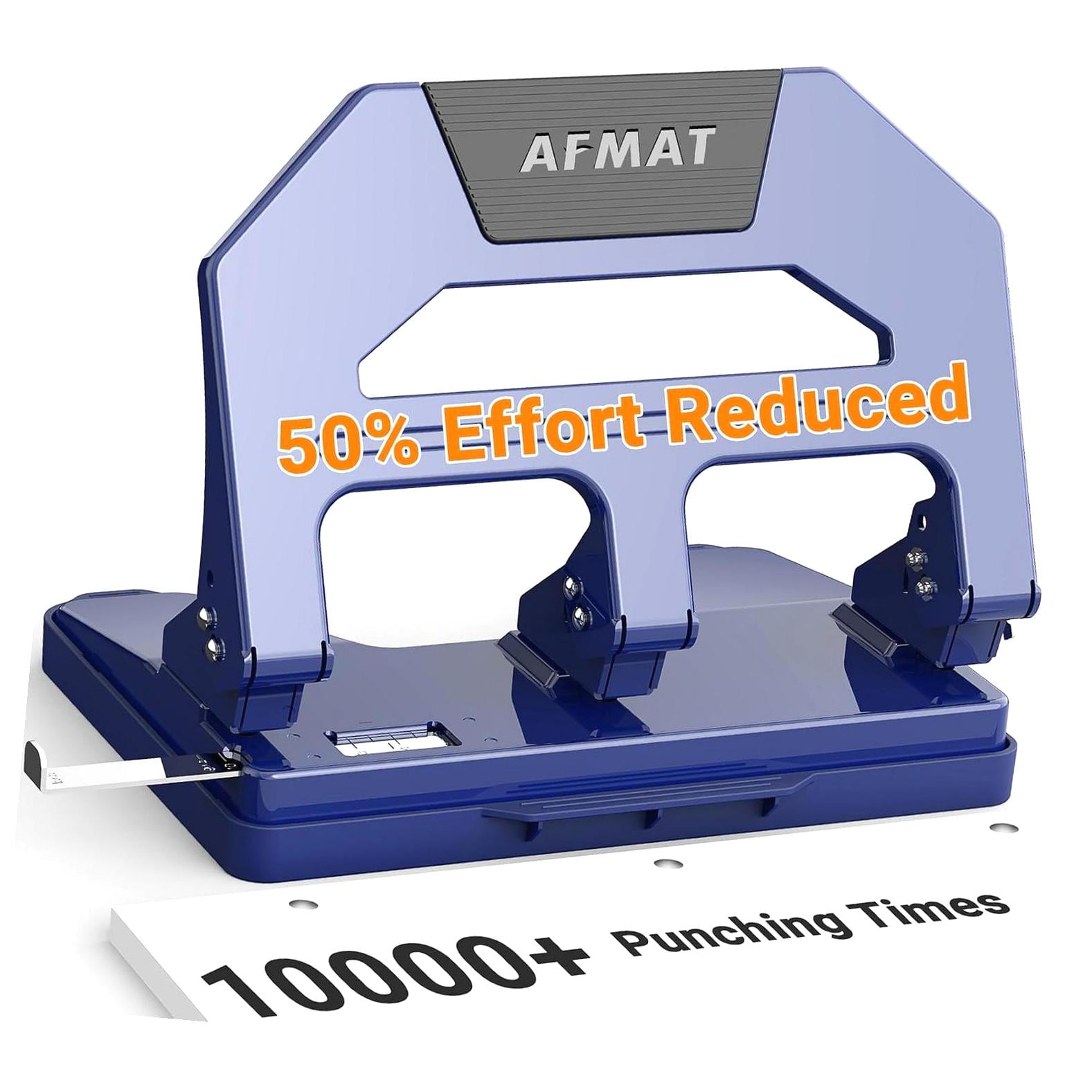 GZHJMY 3 Hole Puncher, 40-Sheet Capacity, 50% Less Effort, 10000 ...