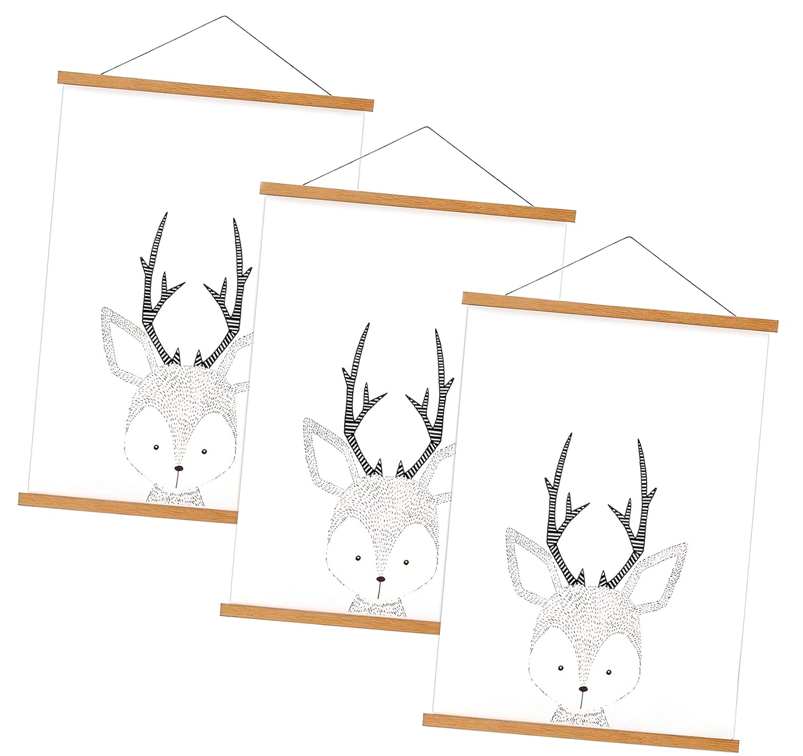 GZHJMY 3 Pack Poster Hanger Frame, 17x22 17x24 17x11 Wood Poster Frame ...