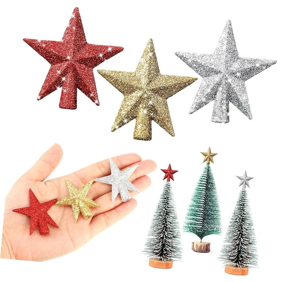 GZHJMY 3 Pcs Christmas Tree Topper Christmas Treetop Ornaments for Tree ...