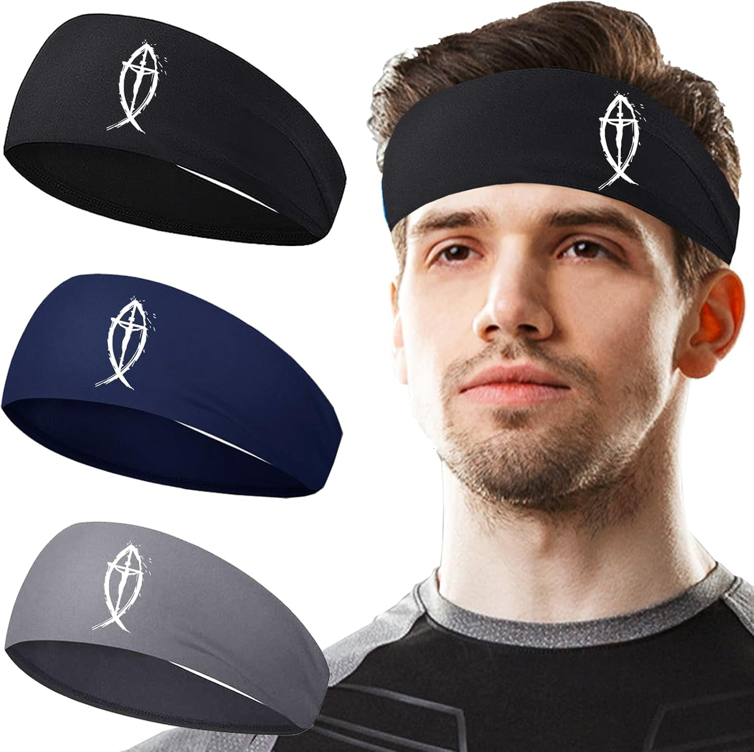 GZHJMY 3-Piece Sports Bands Headbands for Sweatbands ' - Walmart.com