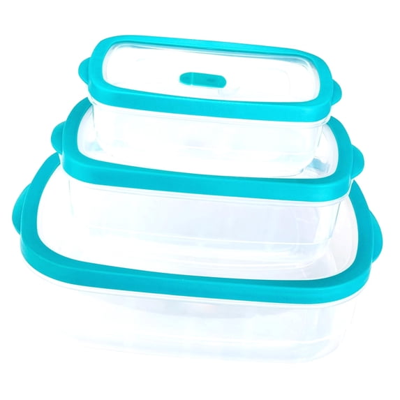GZHJMY 3 Size Clear Plastic Containers Set, Plastic Storage Meal Prep ...