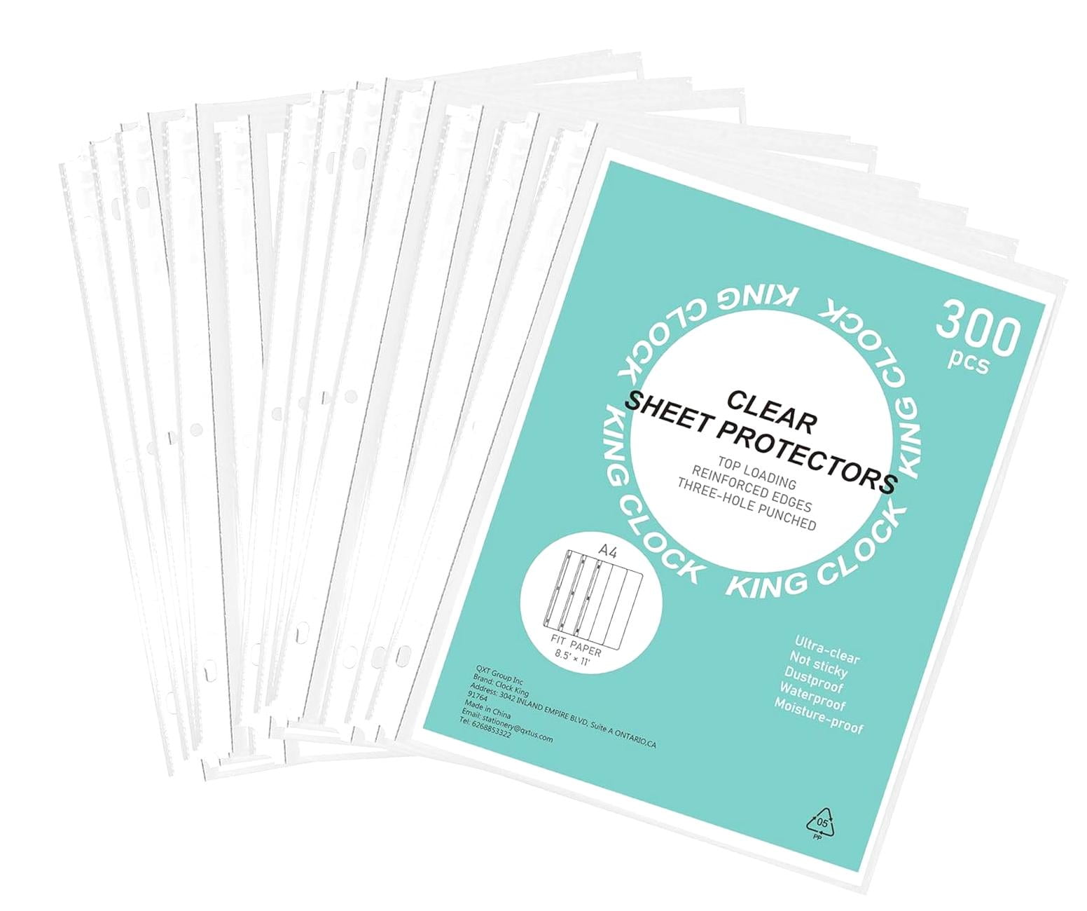 GZHJMY 300 Pieces Sheet Protectors 8.5 x 11 inches Clear Page ...