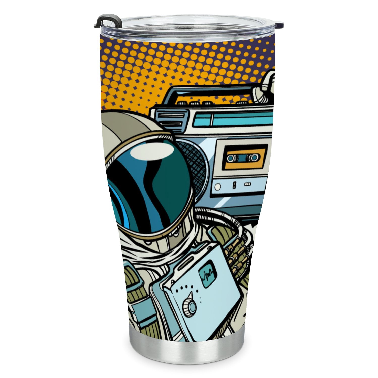GZHJMY 30OZ Car Cup Travel Mug, Astronaut with Boombox 304 Stainless ...