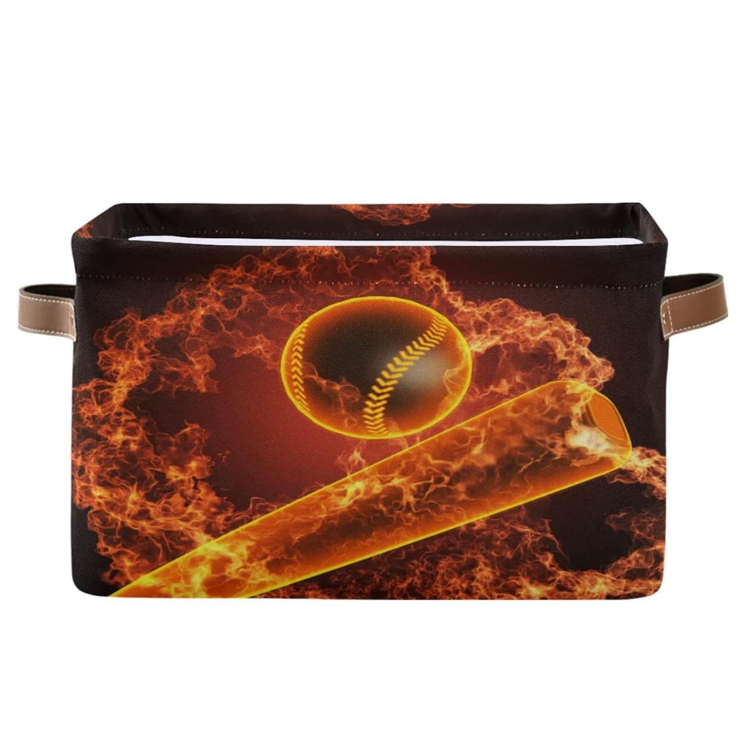 GZHJMY 3D Baseball Large Storage Basket 1 Pack,Collapsible Toy Storage ...