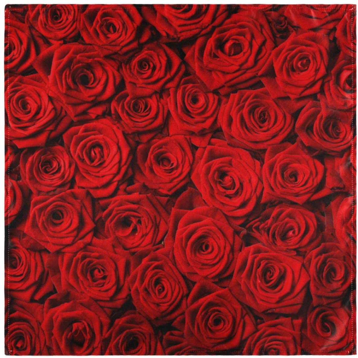 GZHJMY 3D Beautiful Red Roses Cloth Napkins, Set of 1 20 x 20 Inch Soft ...