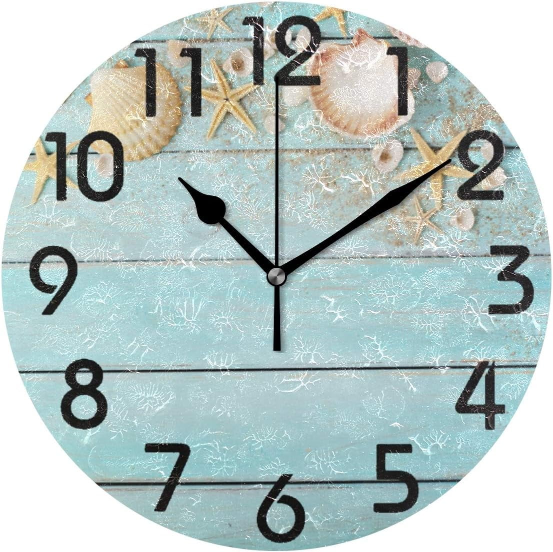 GZHJMY 3D Beautiful Summer Style Starfish Seashells on Wooden ...