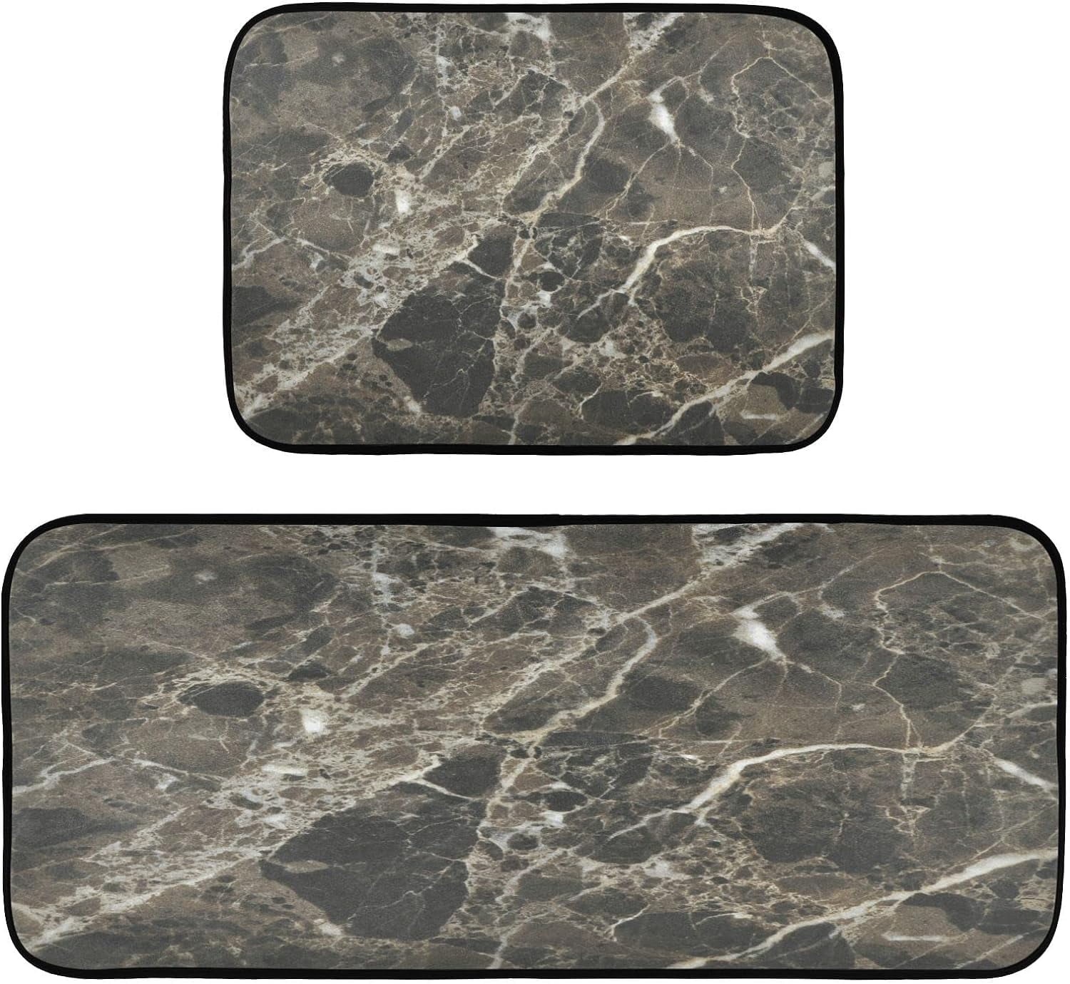 GZHJMY 3D Marble Anti Fatigue Mats for Kitchen Floor,Set of 2 Non Skid ...