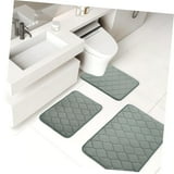 GZHJMY 3Pcs Bathroom Rugs Set, Memory Mat Set, Soft Absorbent Bathroom ...