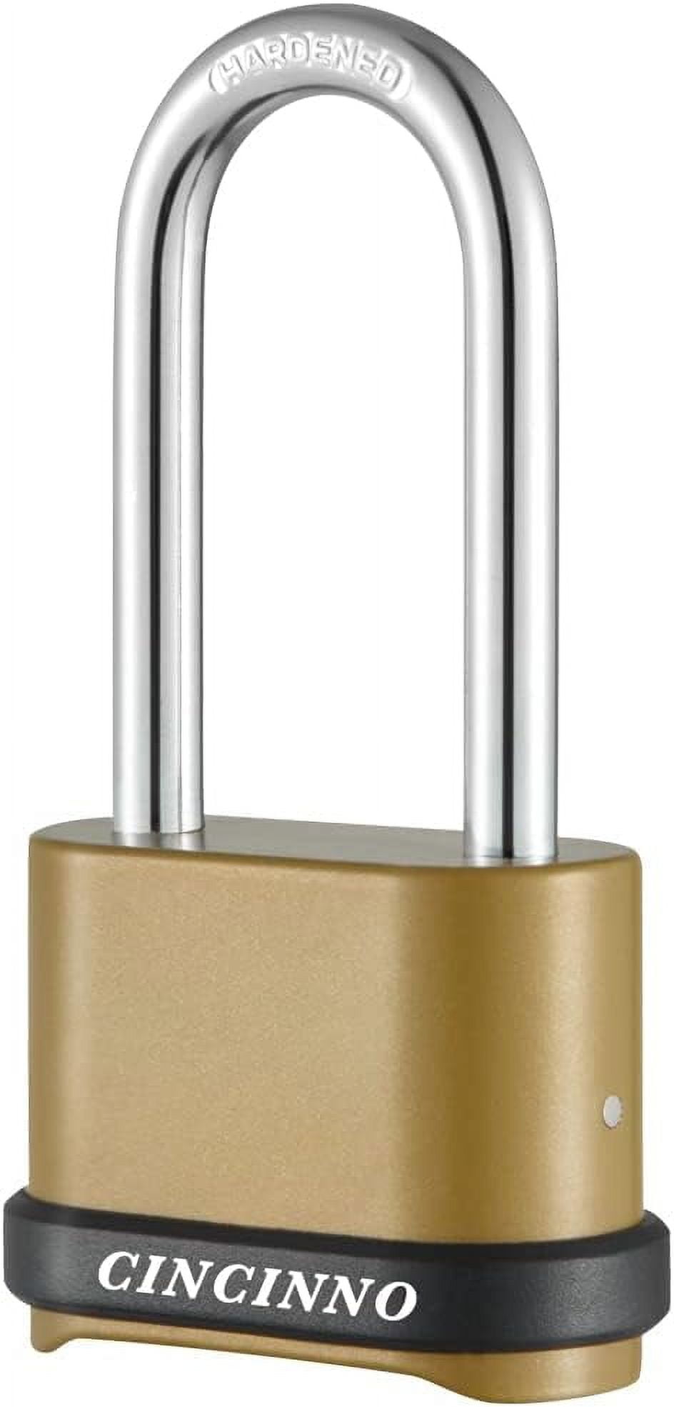 GZHJMY 4 Digit Combination Lock, Heavy Duty Combo Padlock with Long ...