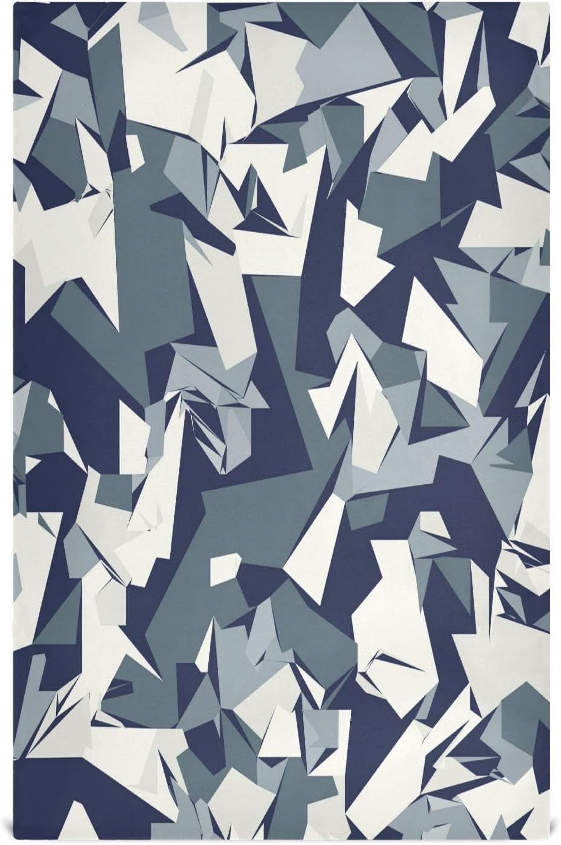 GZHJMY 4 Pack Blue Military Geometry Kitchen Towels Soft Highly ...