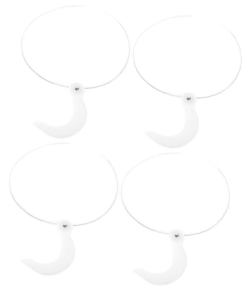 GZHJMY 4-Pack Style Foldable Hand Fans White Round Wedding Fans for ...