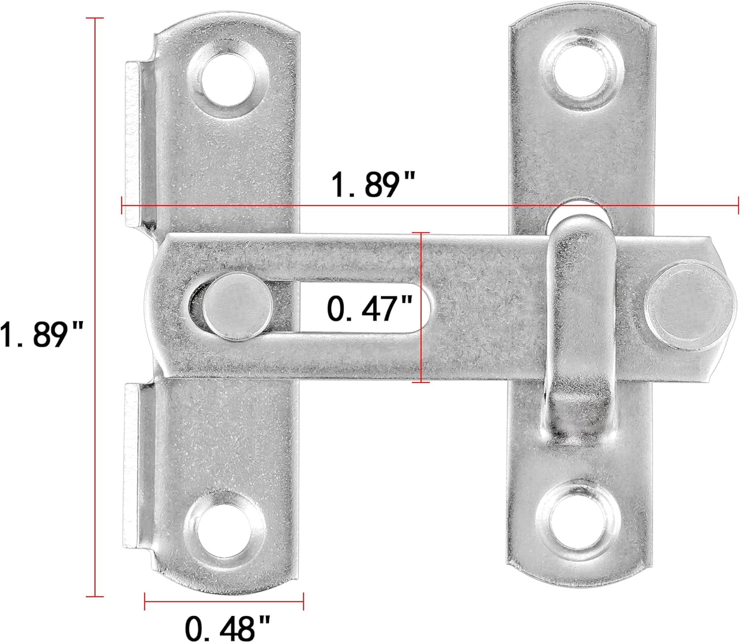 GZHJMY 4 Packs Barn Door Latches, 2.75” x 2.02” White Steel barn gate ...