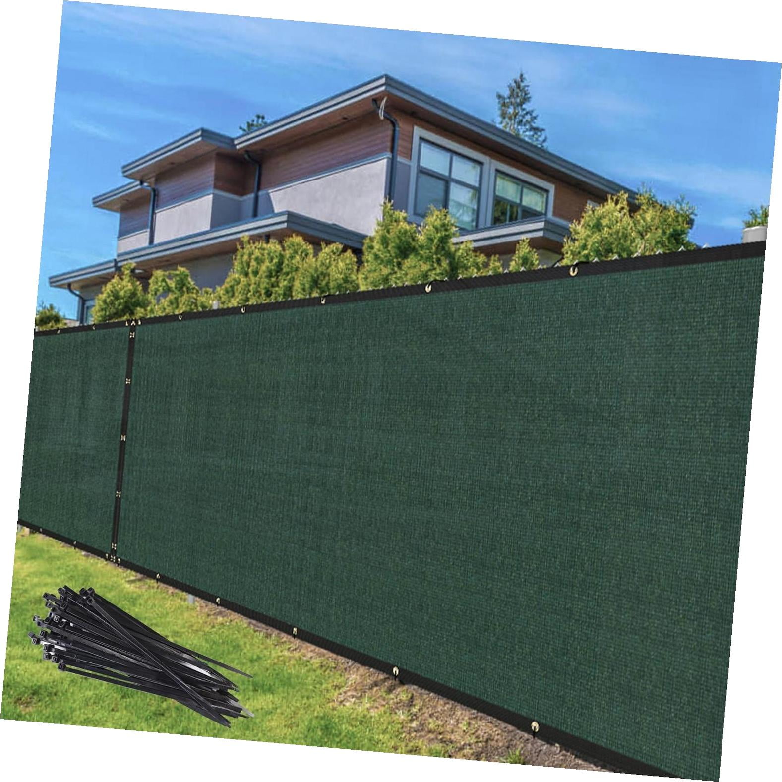 GZHJMY 4' x 40' Privacy Fence Screen Shade with Grommets, Chain Fence Mesh Panels, Balcony Wind ...