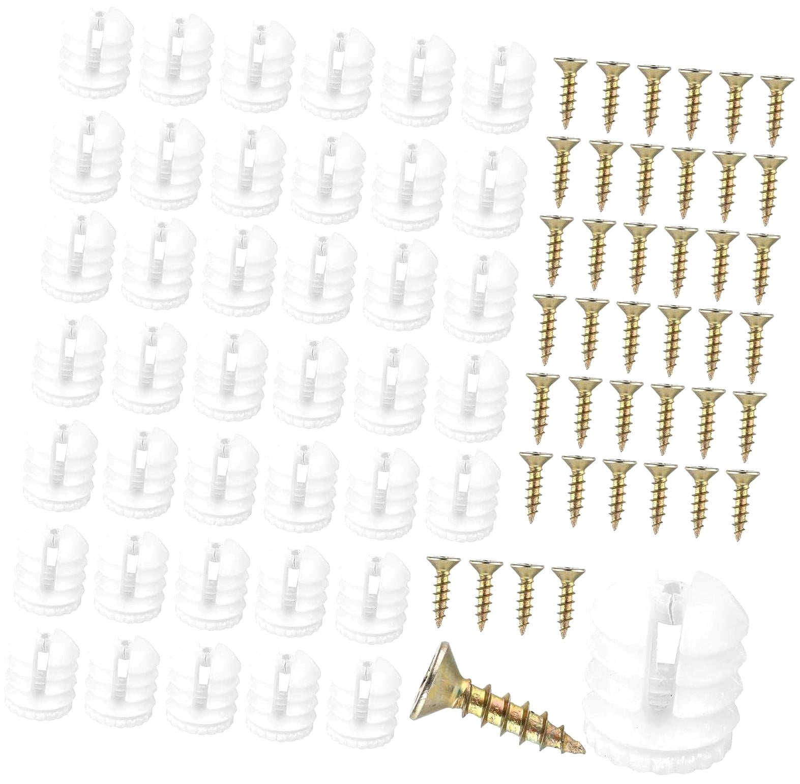 GZHJMY 40 Piece Plastic Dowel Inserts Cabinet Hinge Repair Kit ...