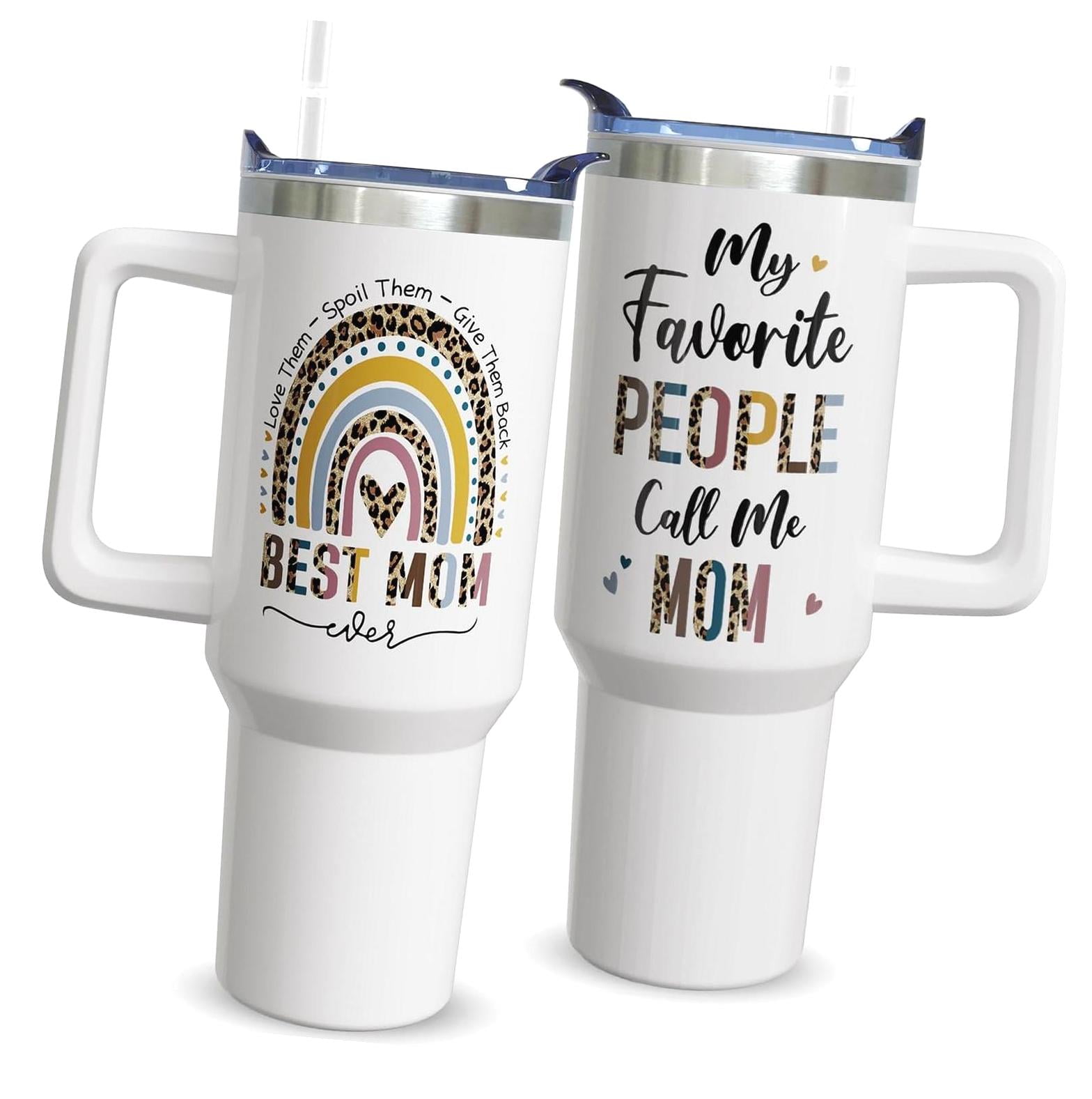 GZHJMY 40oz Tumbler with Handle, Mother's Day for Mama, Birthday ...