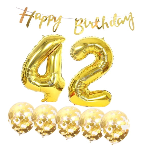 GZHJMY 42th Birthday Decoration Happy Banner 42 Years Old Party ...