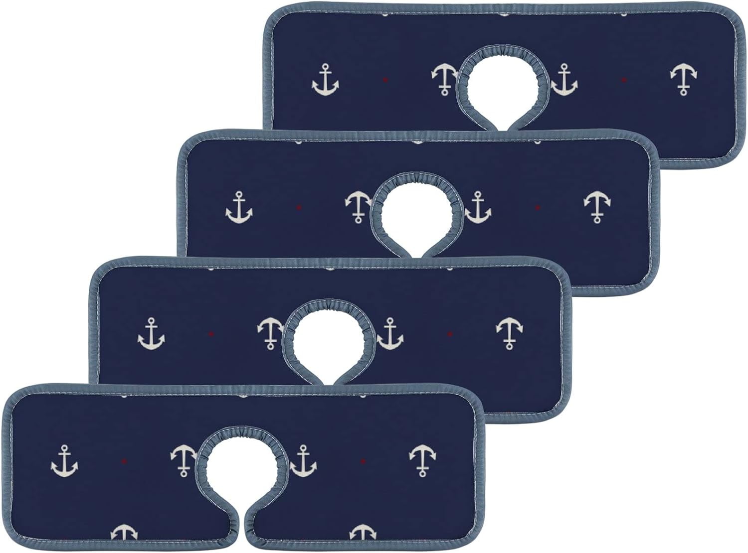 GZHJMY 4PCS Faucet Absorbent Mat, Anchor Washable Sink Splash Guard ...