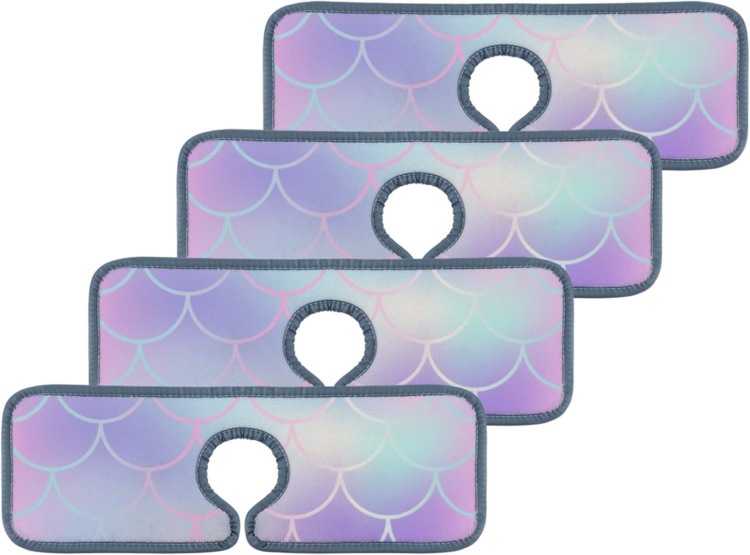 GZHJMY 4PCS Faucet Absorbent Mat, Magic Mermaid Tail Washable Sink ...