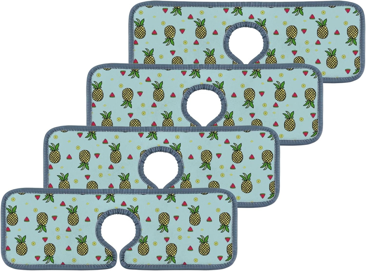 GZHJMY 4PCS Faucet Absorbent Mat, Pineapple Cute Watermelon Washable ...