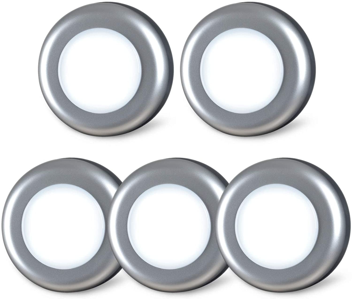 GZHJMY 5 Pack 2.8\u201d Push Tap Lights, Stick on Touch Puck Lights AAA ...