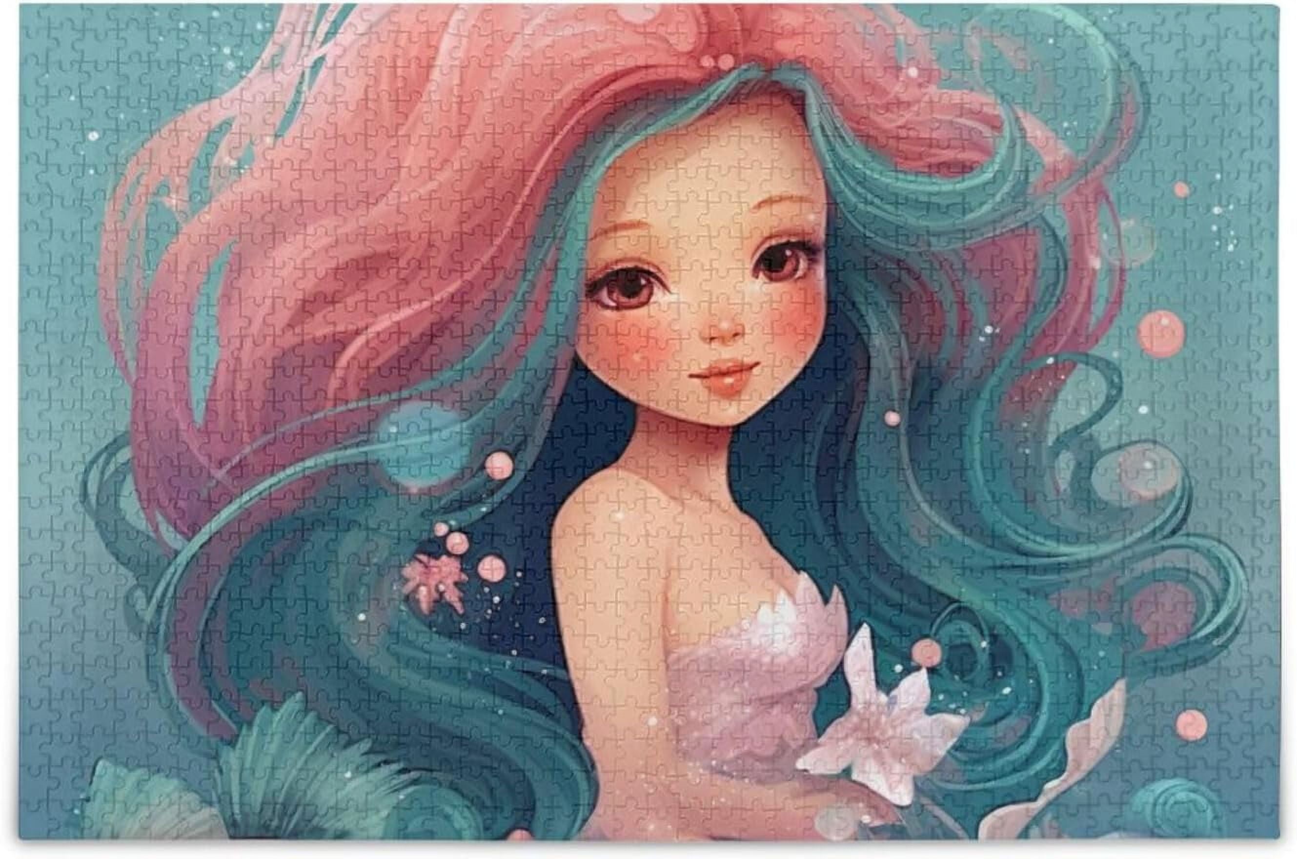 GZHJMY 500 PCS Cute Mermaid Puzzles for Adults and Kids, Puzzle for ...