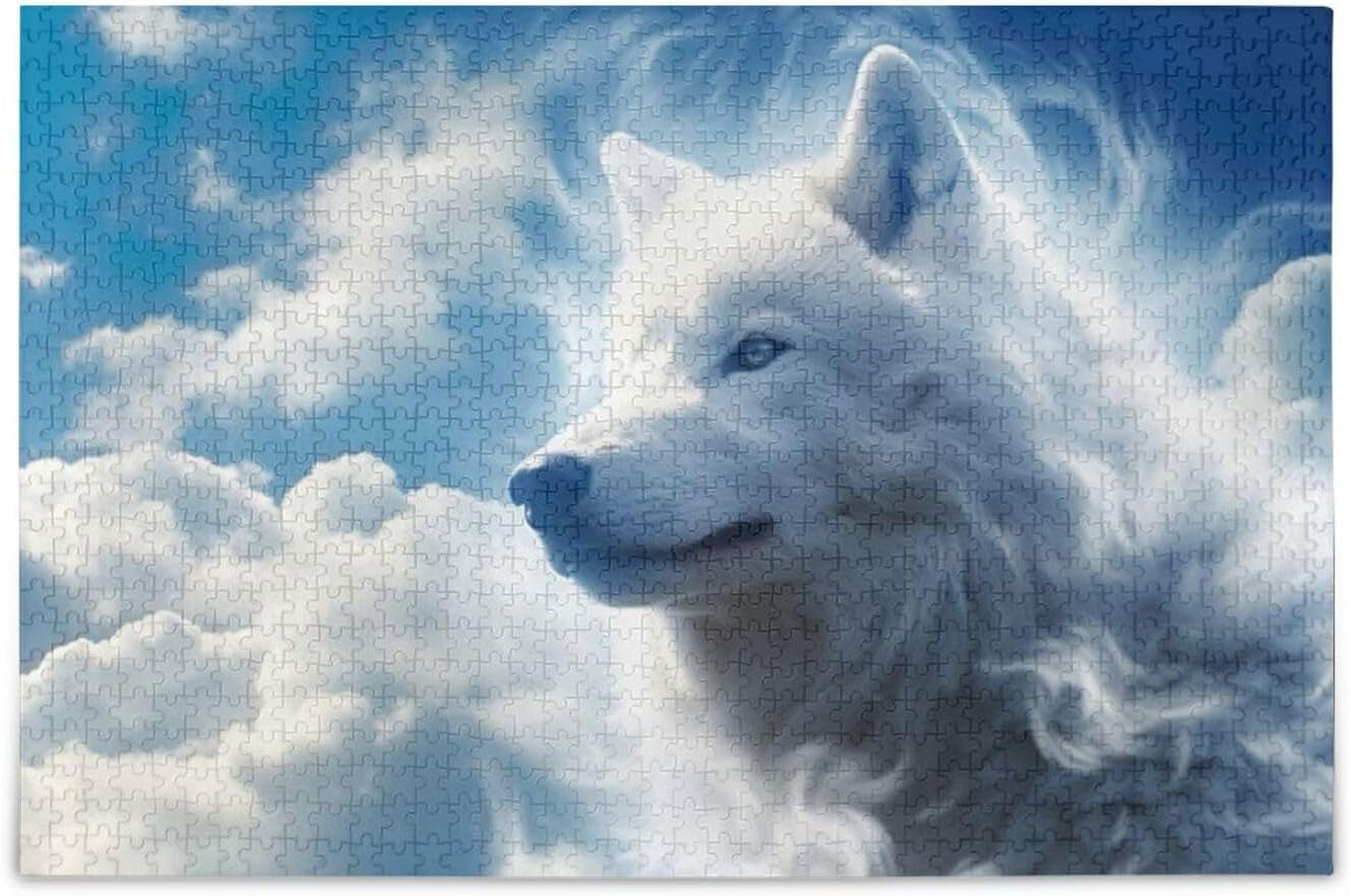 GZHJMY 500 PCS Wolf in The Clouds Puzzles for Adults and Kids, Puzzle ...