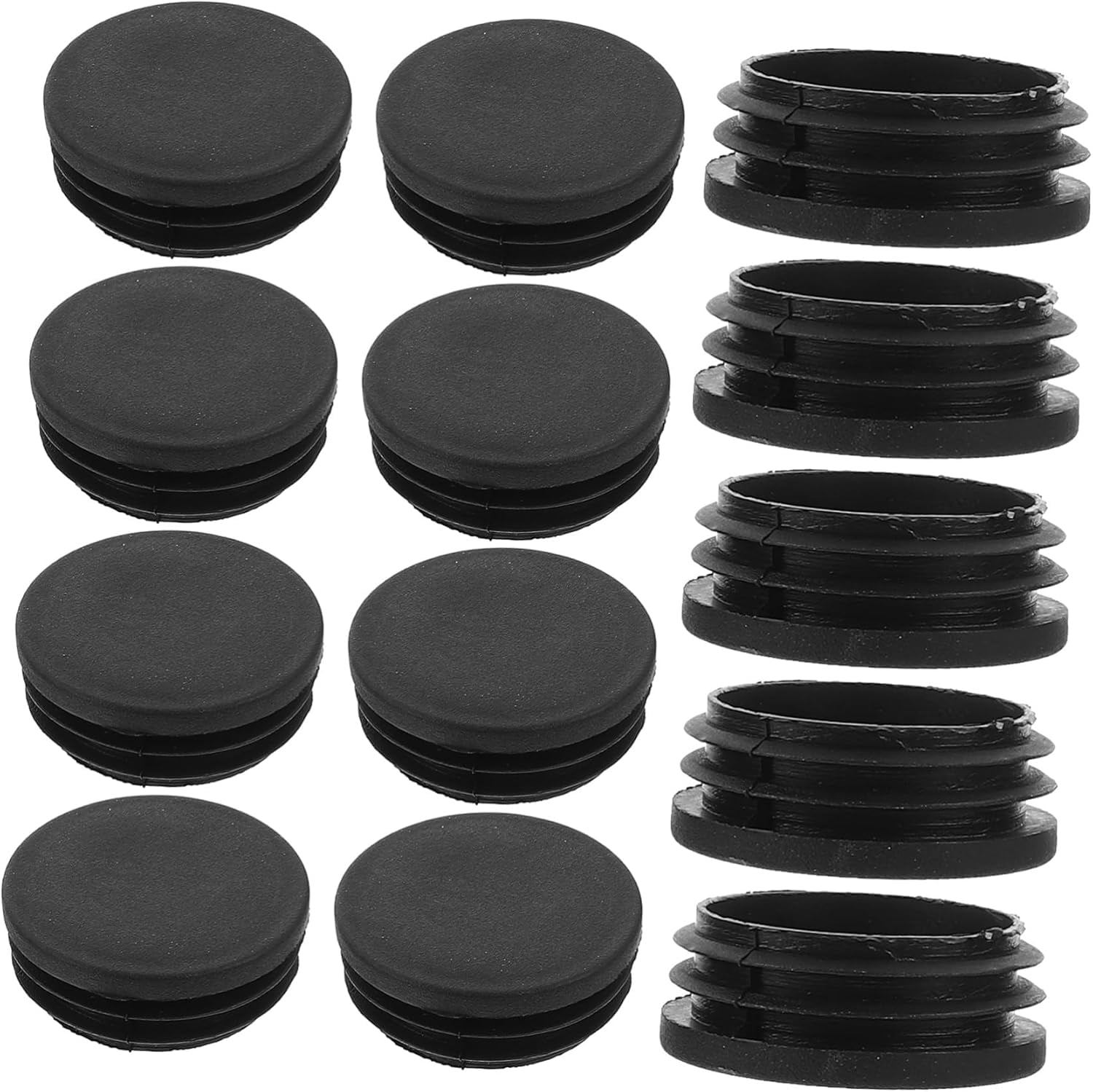 GZHJMY 50pcs Round Chair Leg Caps Tubing End Cap Furniture Leg Plug ...