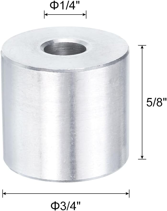 GZHJMY 5pcs Aluminum Spacer 1/4" Bore x 3/4" OD x 5/8" Length Screw ...
