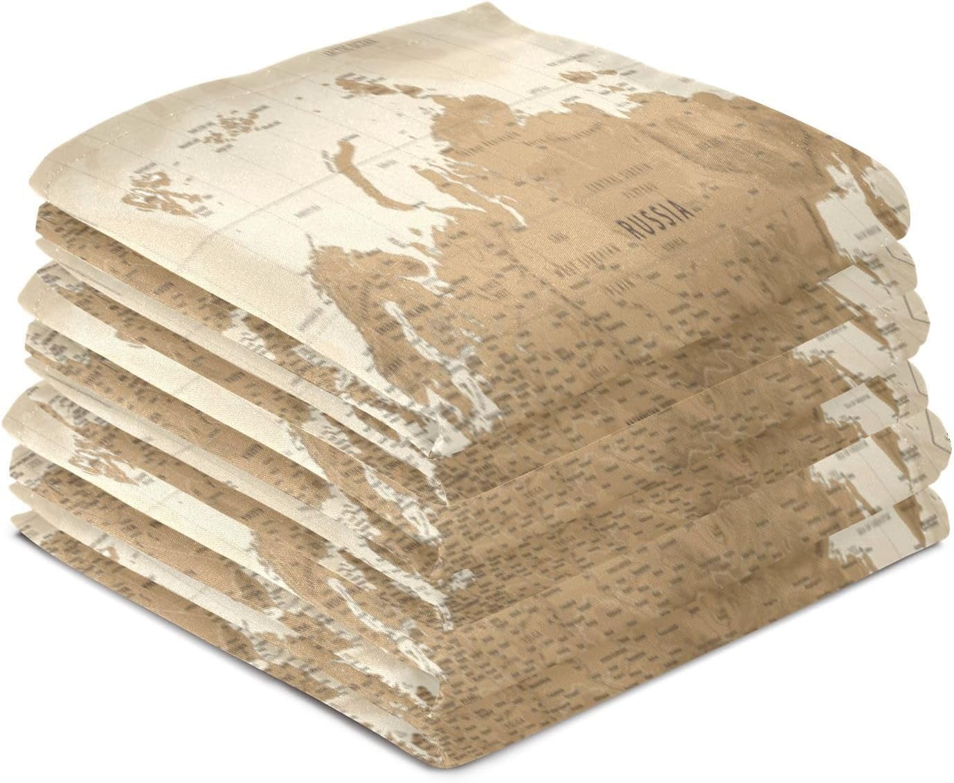 GZHJMY 6 Pack World Map Kitchen Towels, Soft Highly Absorbent Dish ...