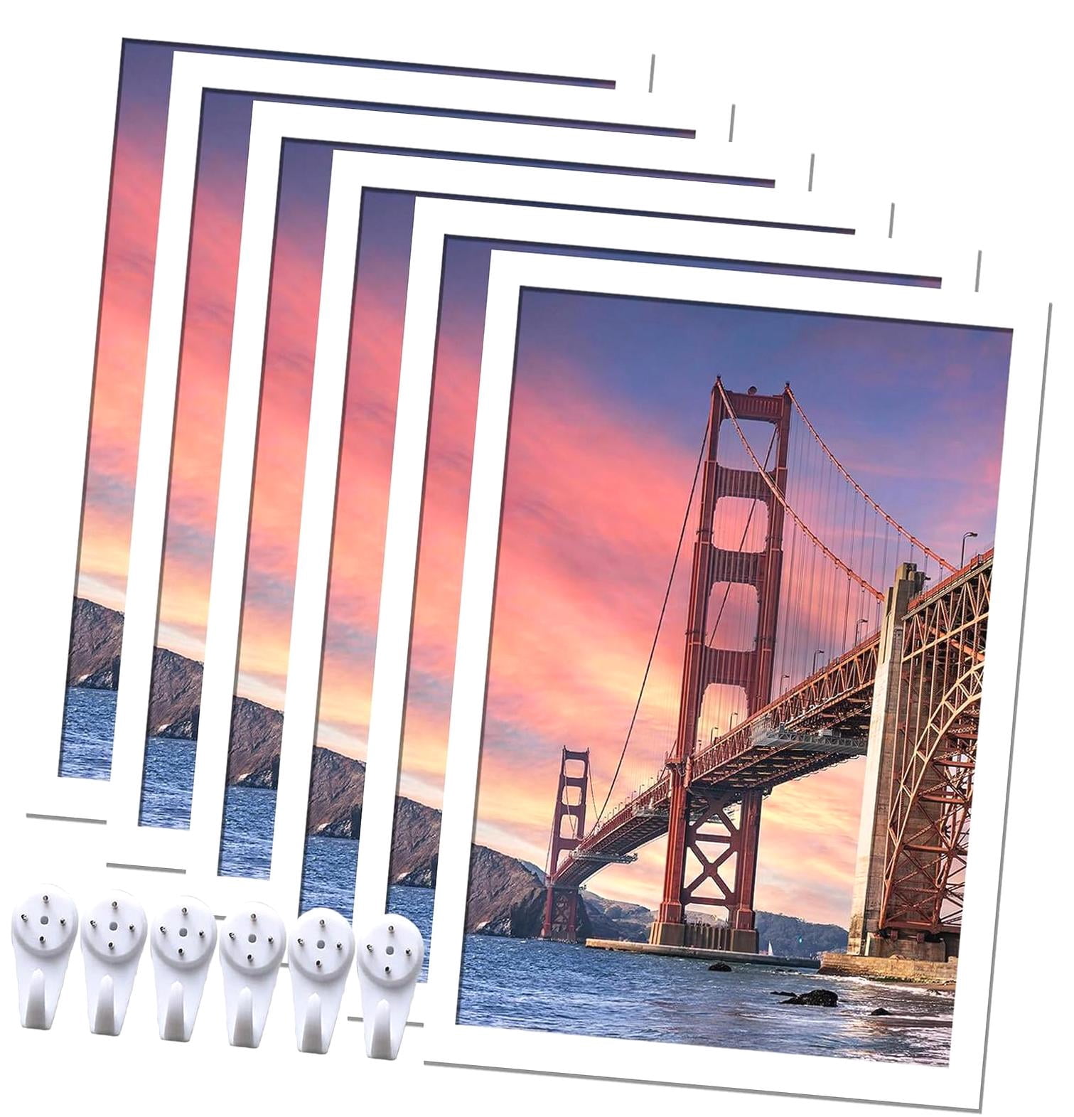 GZHJMY 6 Sets 8x12 Picture Frame, Designed for 8 x 12 Canvas Collage ...