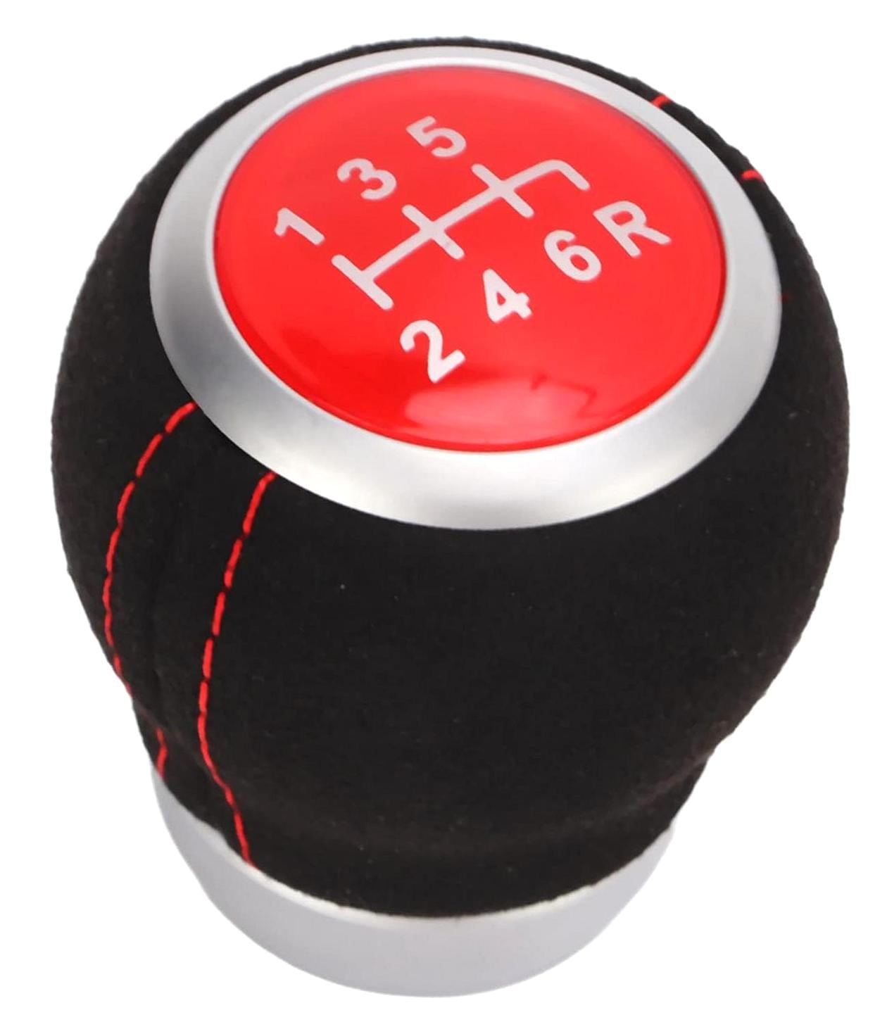 GZHJMY 6 Speed Shifter Knob Car 6 Speed Gear Shift Silver Ergonomic ...