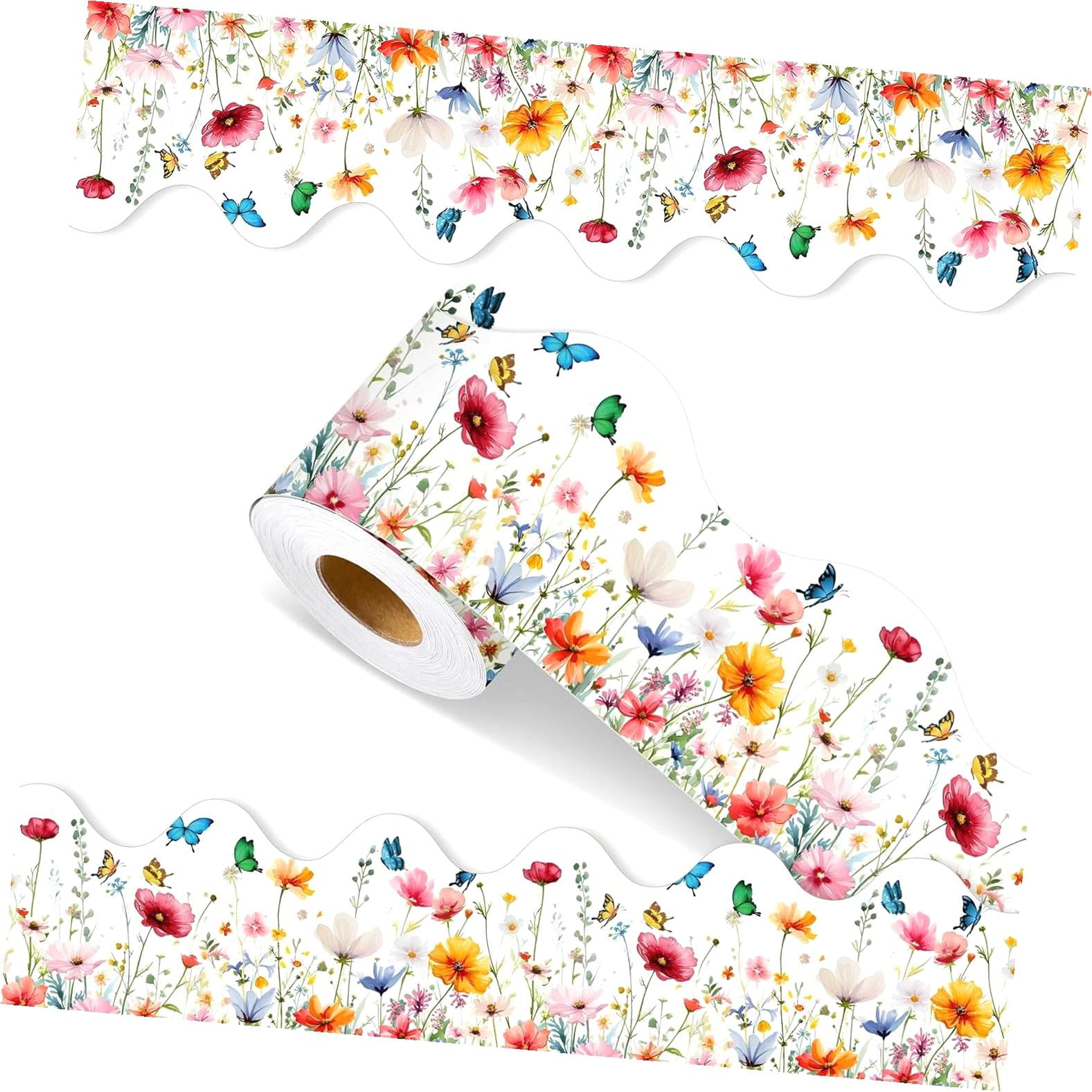 GZHJMY 65 Feet Blooming Wildflower Bulletin Board Borders Summer ...