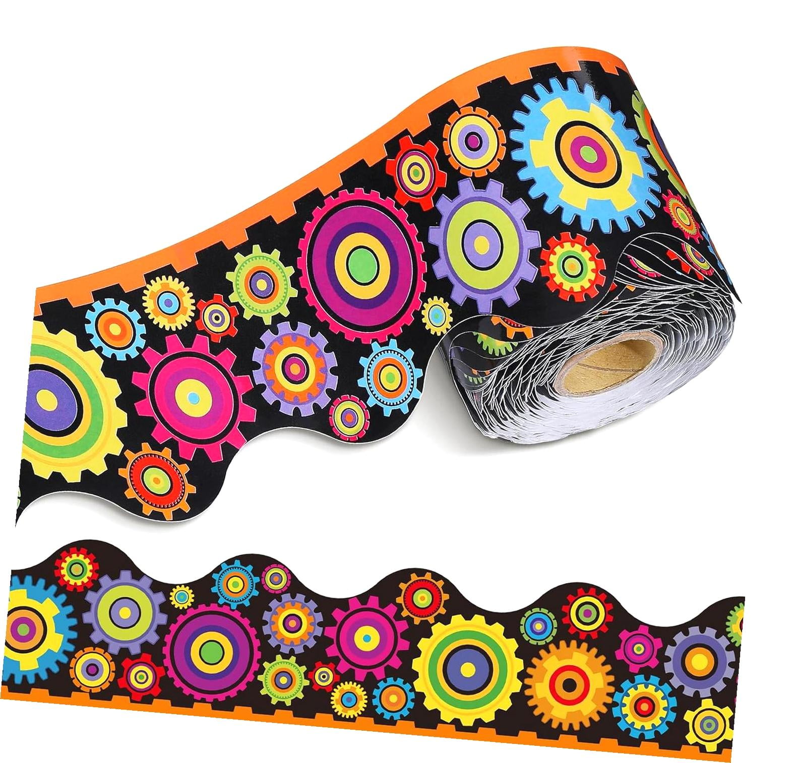 GZHJMY 69 Feet Gear Shaped Bulletin Board Borders Engineering Classroom ...
